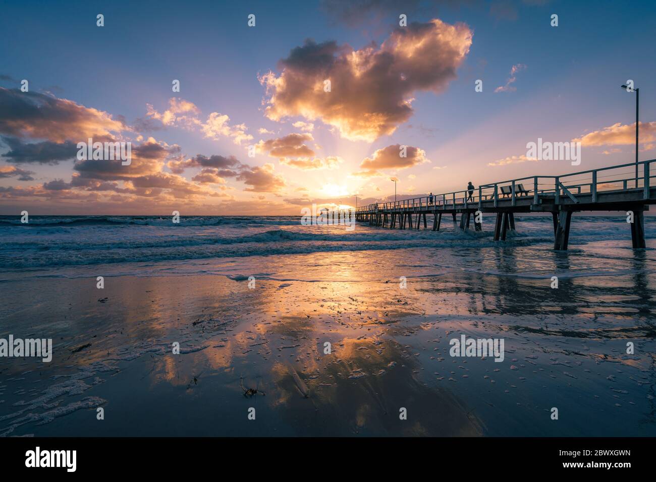 Henley beach jetty at sunset, Adelaide, South Australia Stock Photo - Alamy