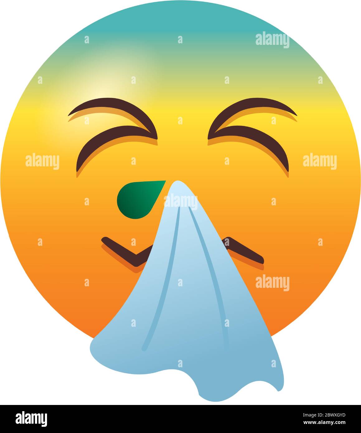 emoji with cold sick degradient style Stock Vector Image & Art - Alamy