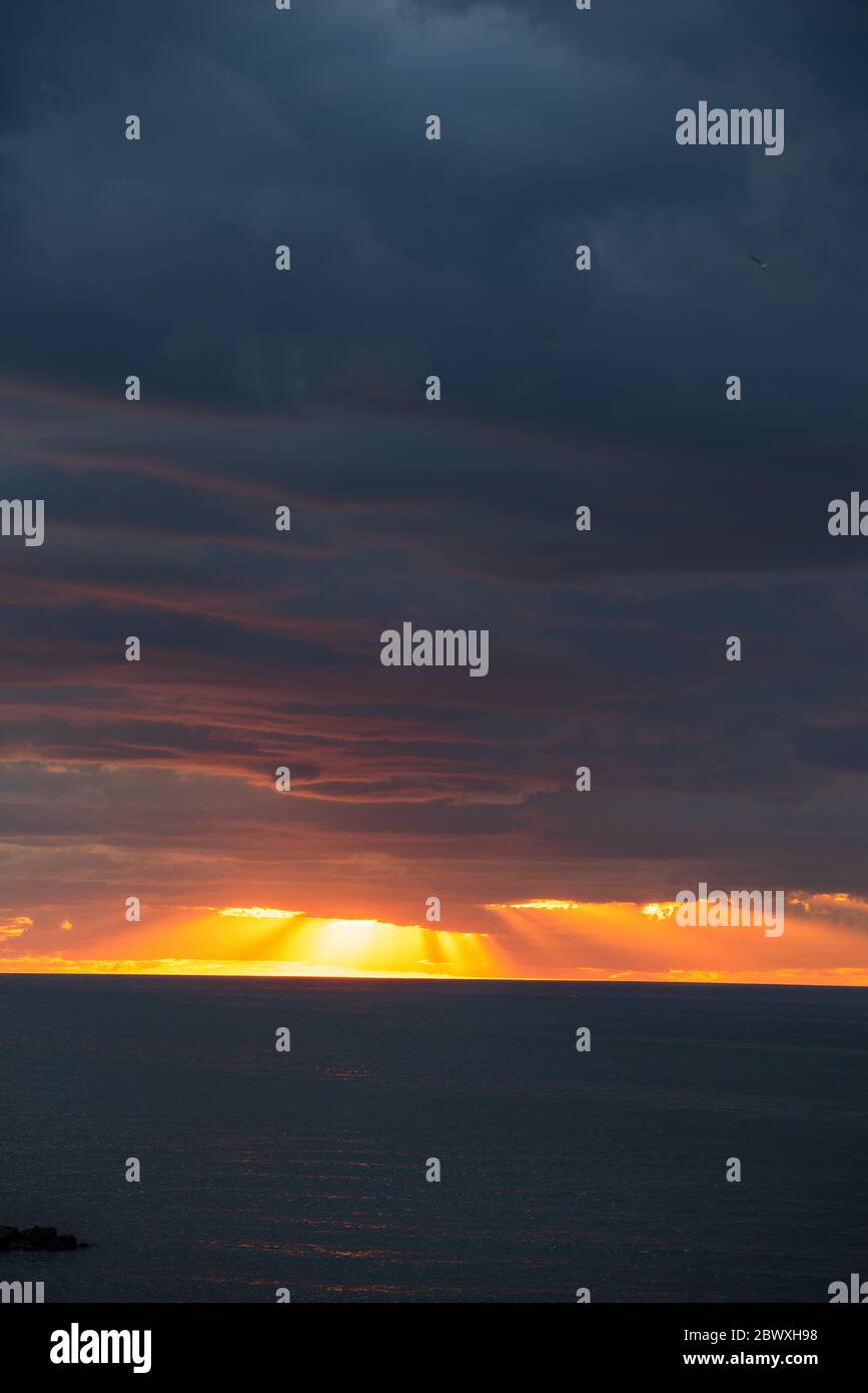 Sunset on Lake Erie Stock Photo - Alamy