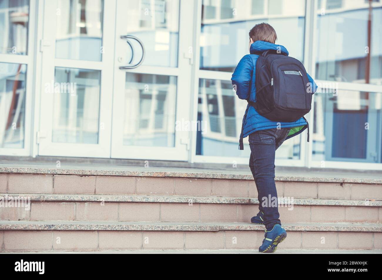 Schoolboy uniform back view hi-res stock photography and images - Alamy