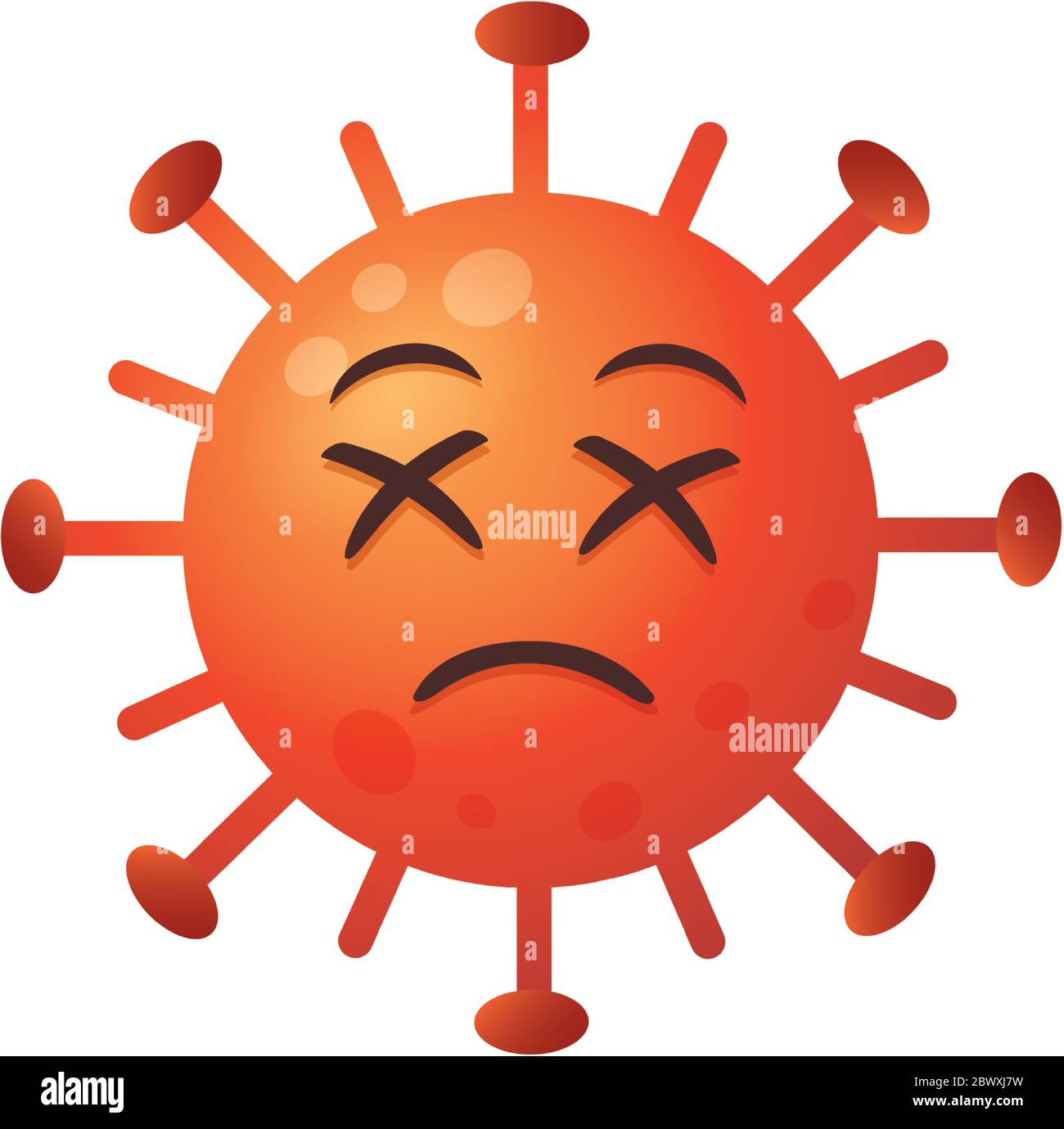 covid19 particle sad emoticon character Stock Vector Image & Art - Alamy