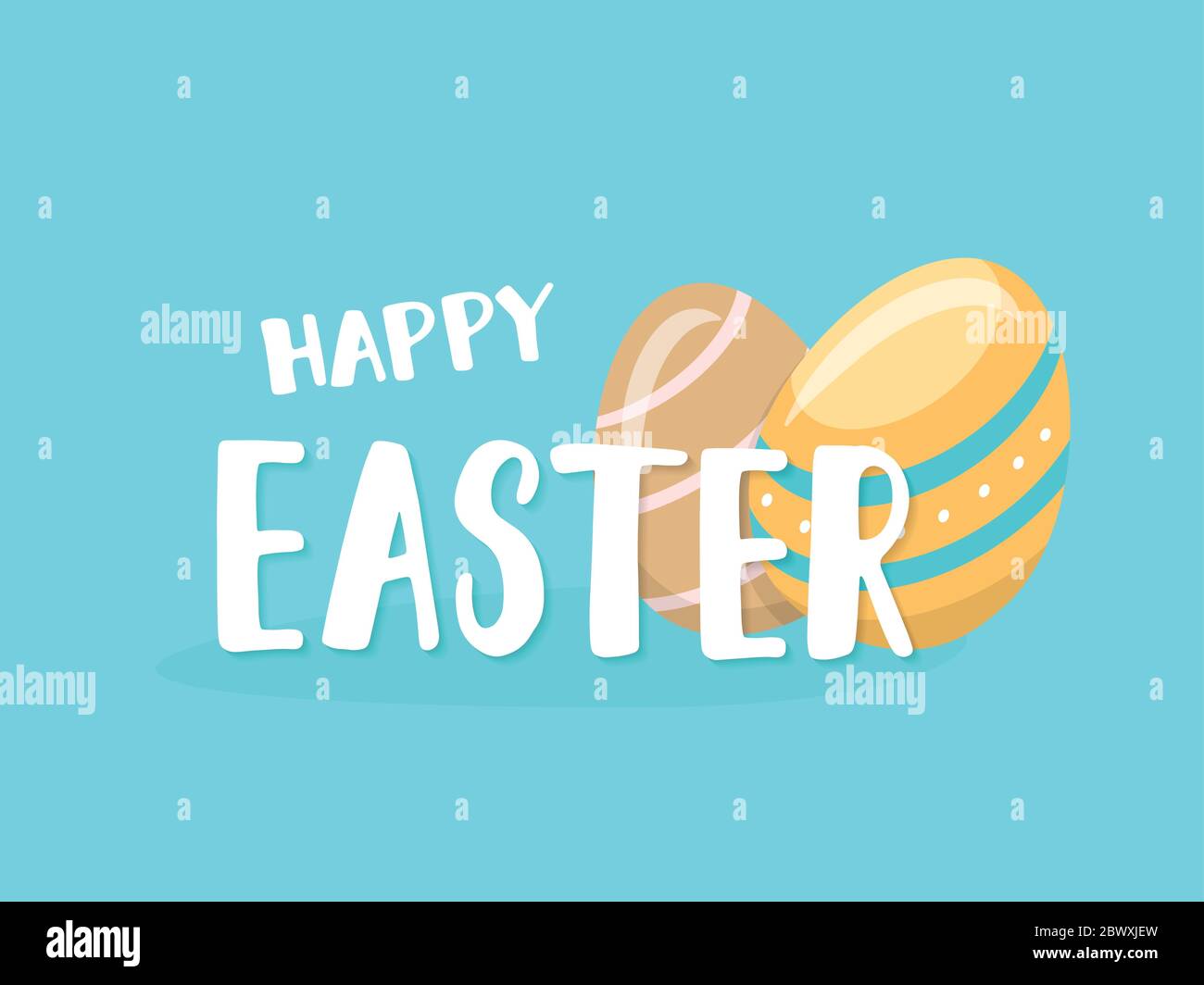 Happy Easter Background with text. Vector illustration Stock Vector ...