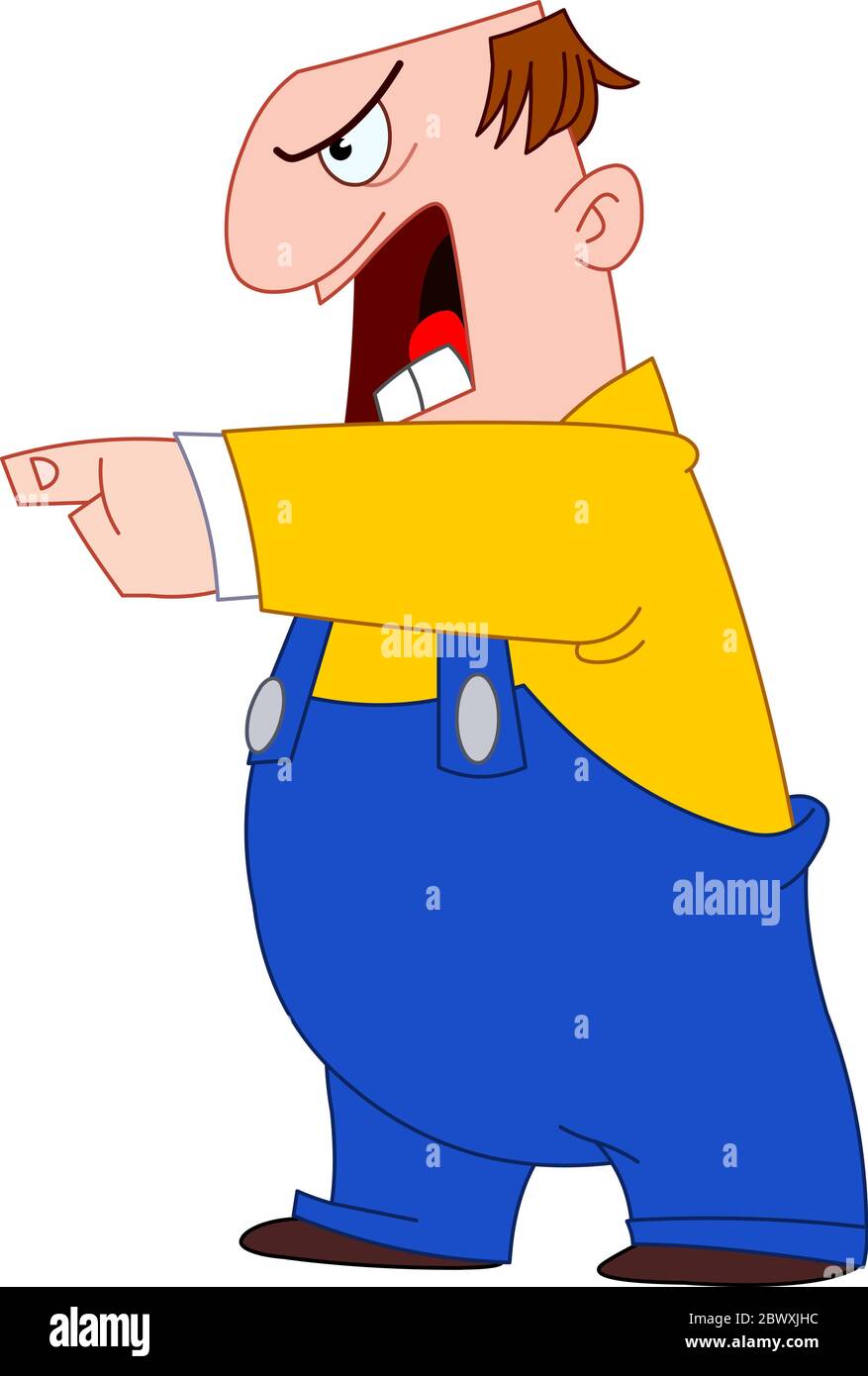 Angry man pointing his finger Stock Vector Image & Art - Alamy