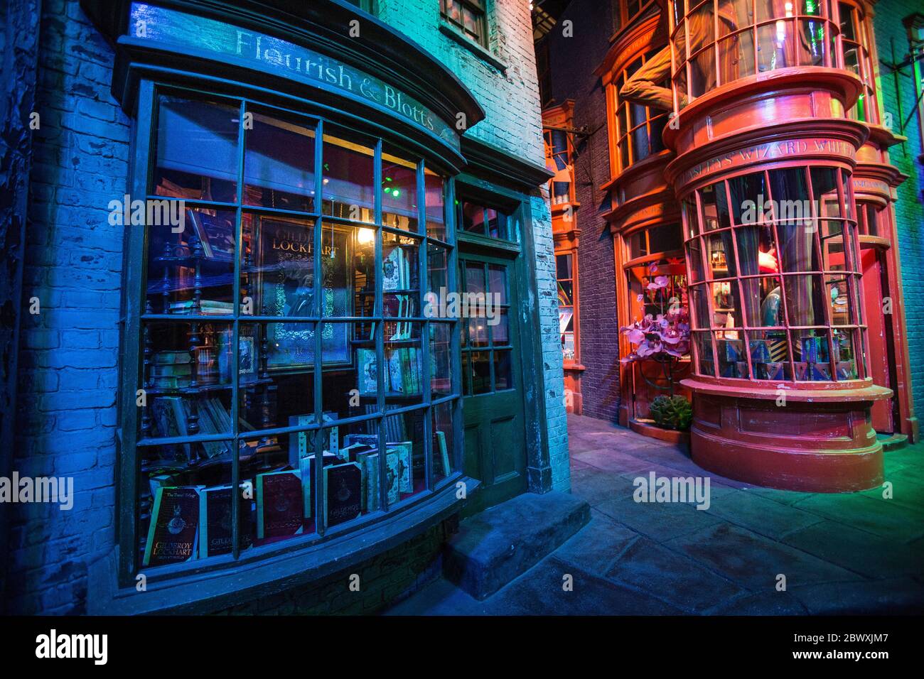 Interior scenes at Diagon Alley at the Harry Potter World Warner Bros ...