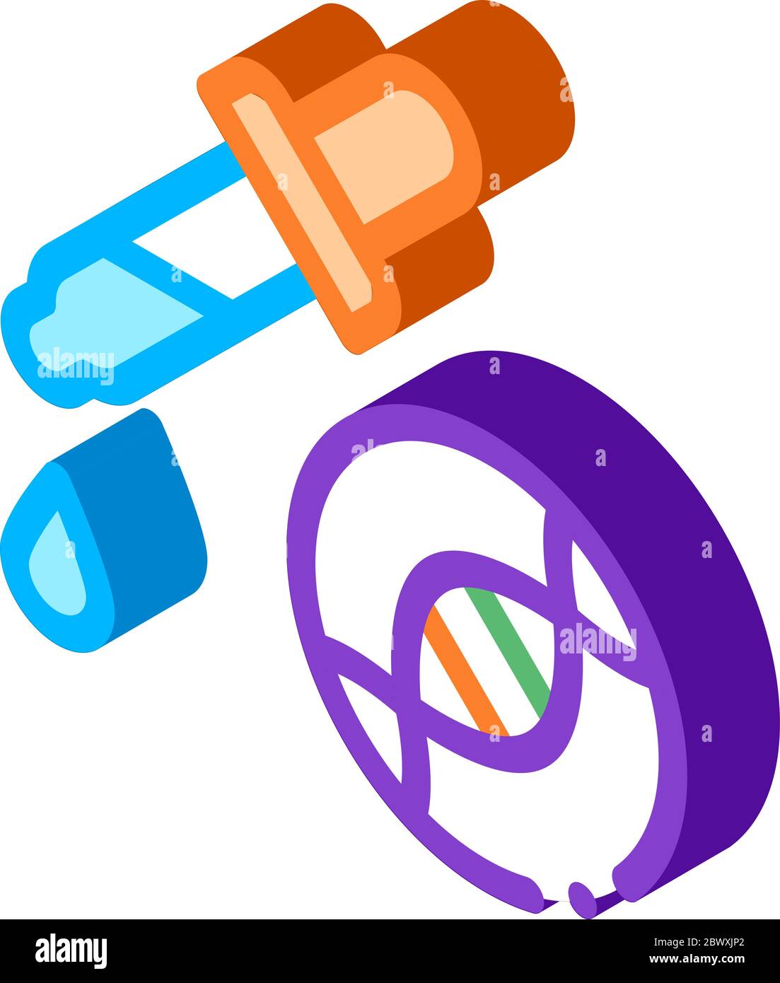 Liquid chemical reaction pipette Cut Out Stock Images & Pictures - Alamy