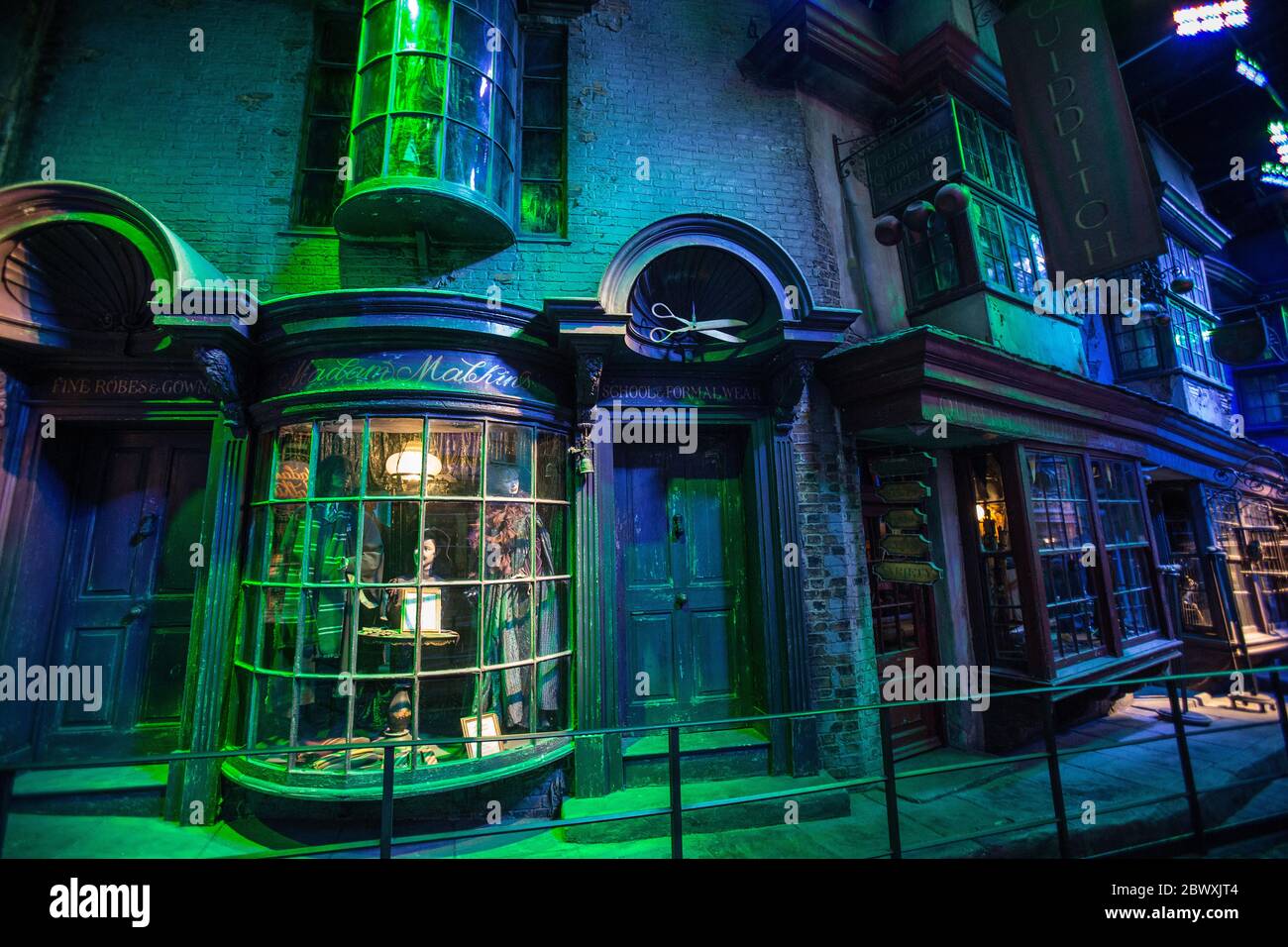 Interior scenes at Diagon Alley at the Harry Potter World Warner Bros ...