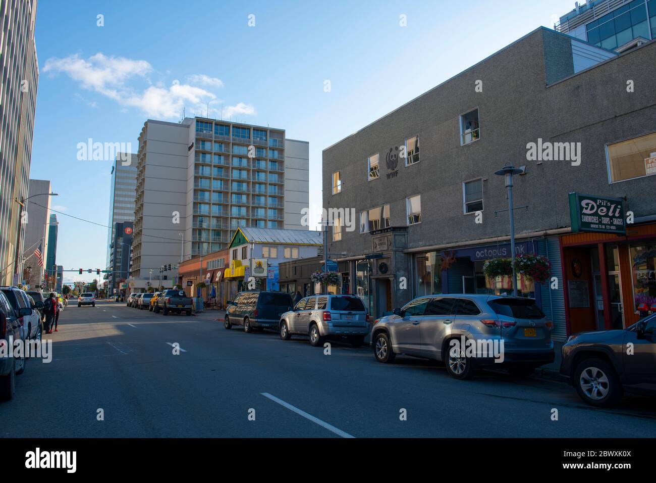 Historic buildings on G Street between 4th Avenue and 5th Avenue in ...