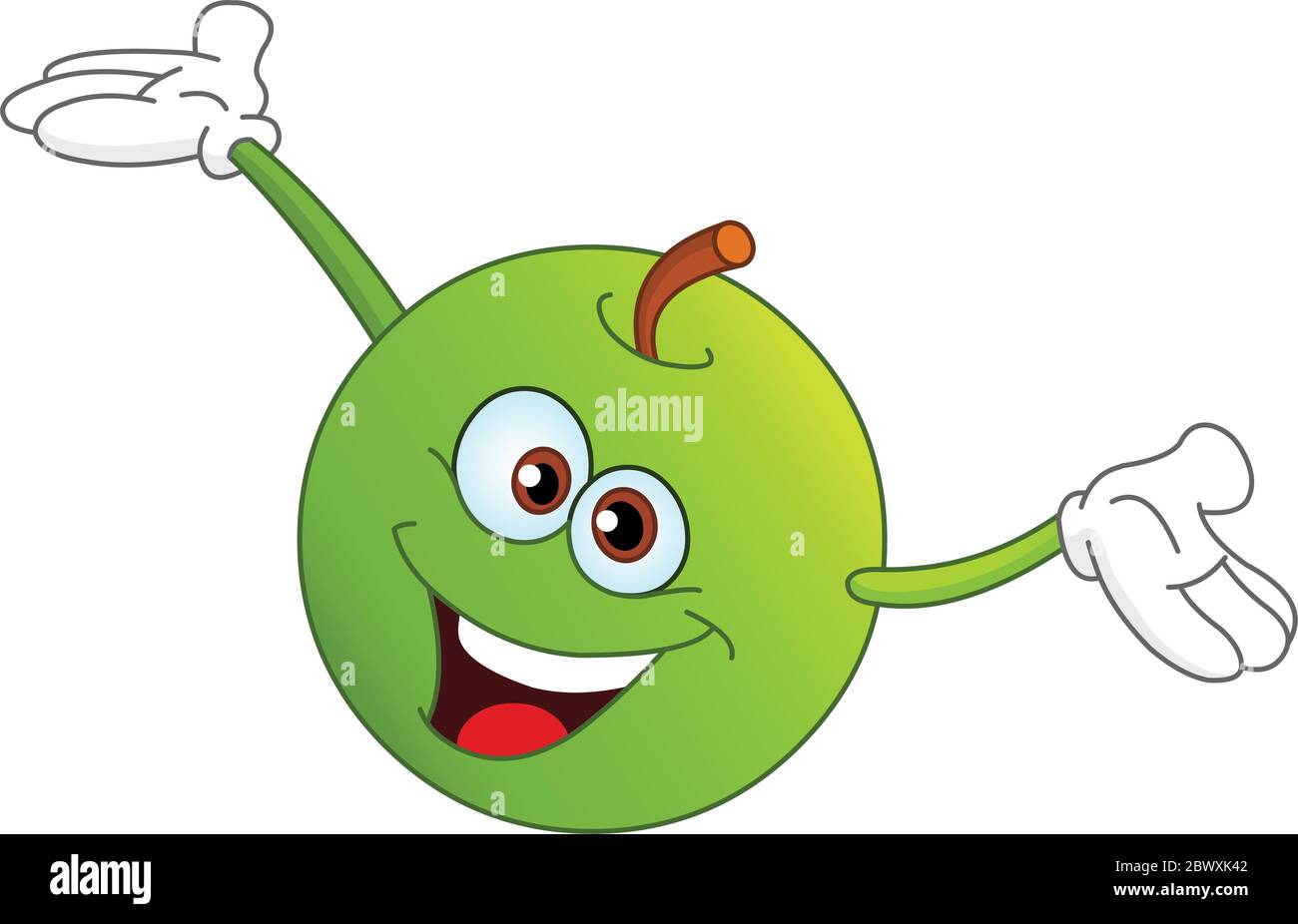 Cute happy smile apple Cut Out Stock Images & Pictures - Alamy