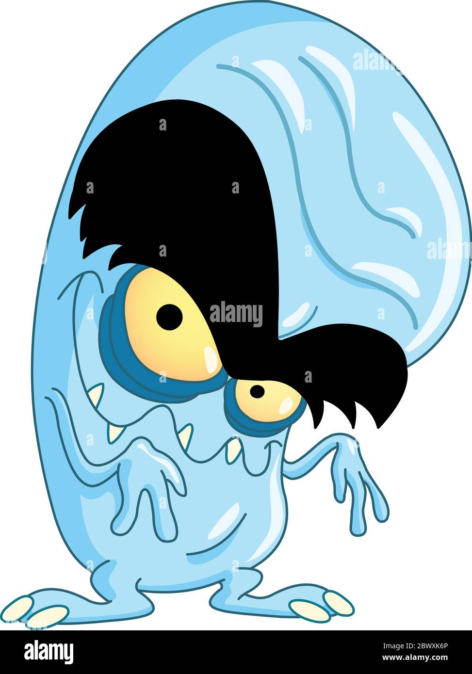 Funny blue cartoon alien monster Stock Vector Images - Alamy
