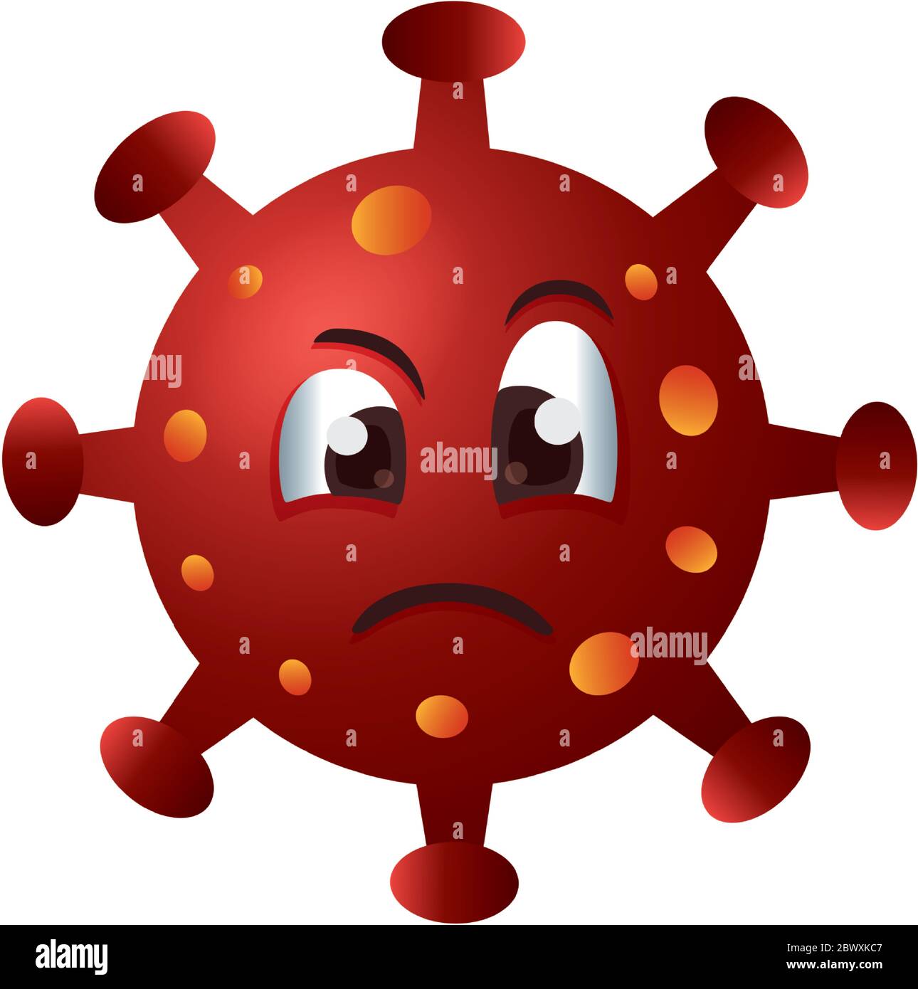 covid19 particle sad emoticon character Stock Vector Image & Art - Alamy