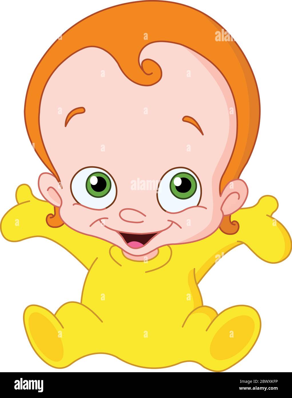 Cartoon illustration baby boy girl hi-res stock photography and images ...
