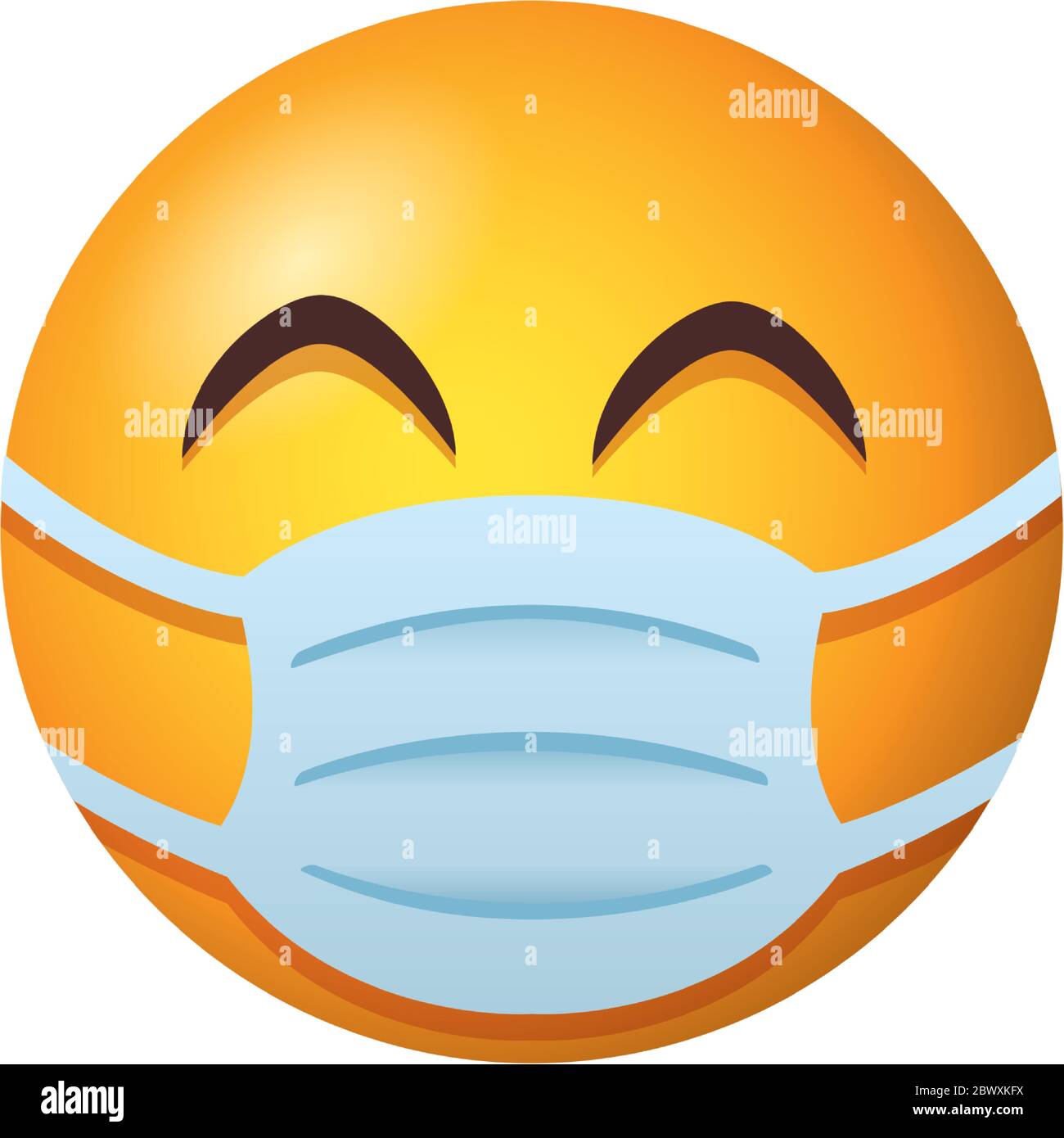 emoji wearing medical mask degradient style Stock Vector Image & Art ...