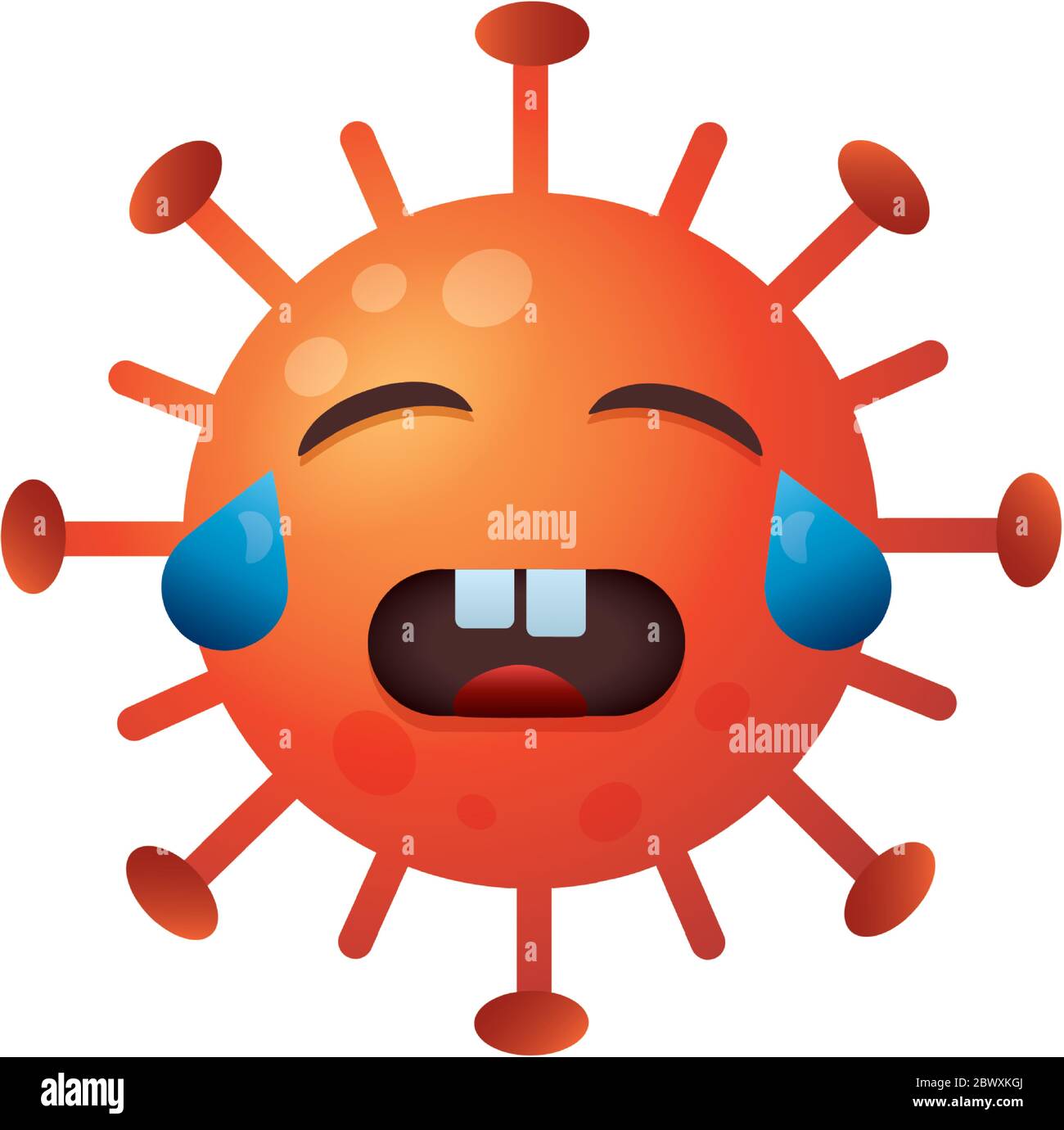 covid19 particle crying emoticon character Stock Vector Image & Art - Alamy