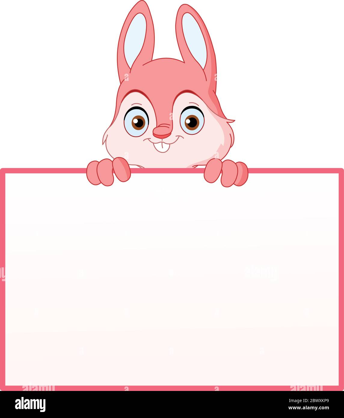 Cute rabbit cartoon blank board hi-res stock photography and images - Alamy