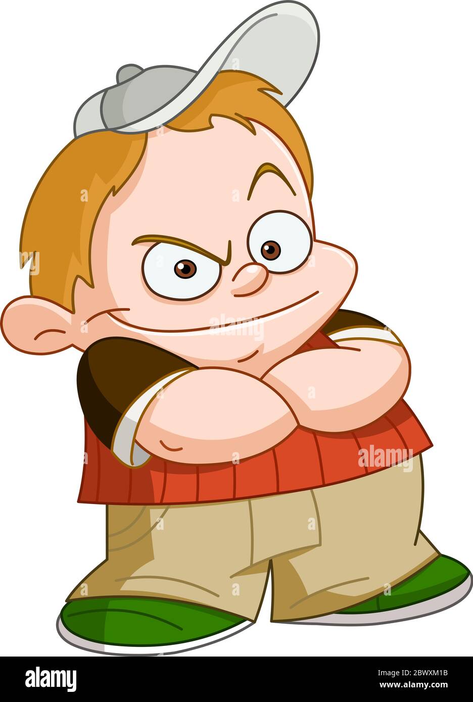 Bully threatening kid with arms crossed Stock Vector Image & Art - Alamy