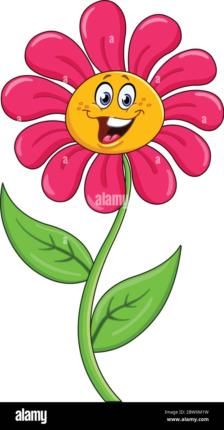 Cute cartoon flower bloom hi-res stock photography and images - Alamy