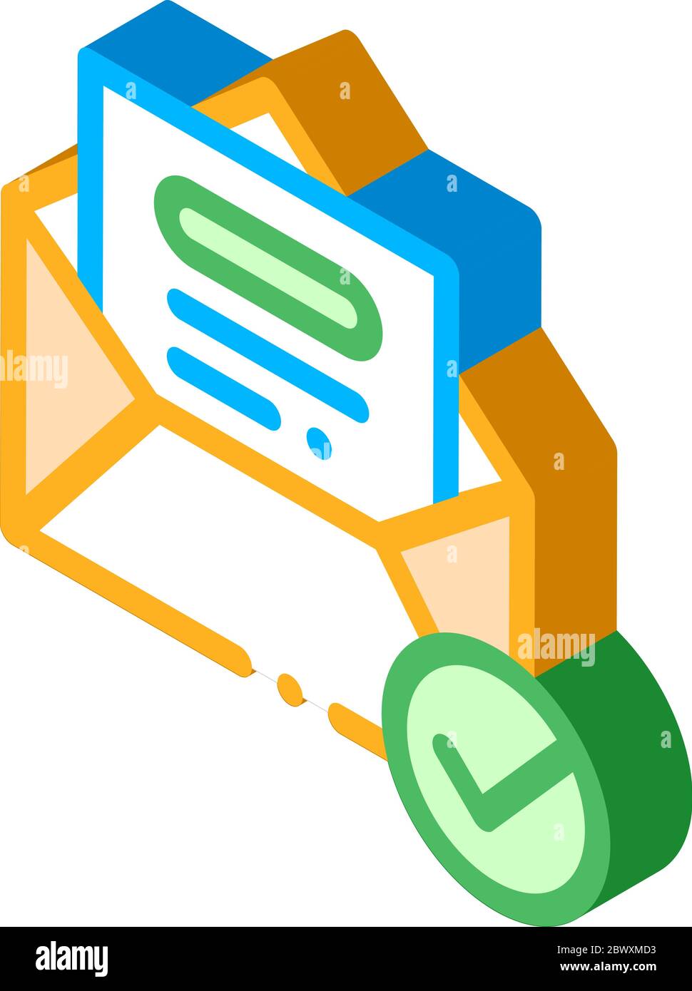 Envelope Message List And Approved Mark Vector Stock Vector Image & Art ...