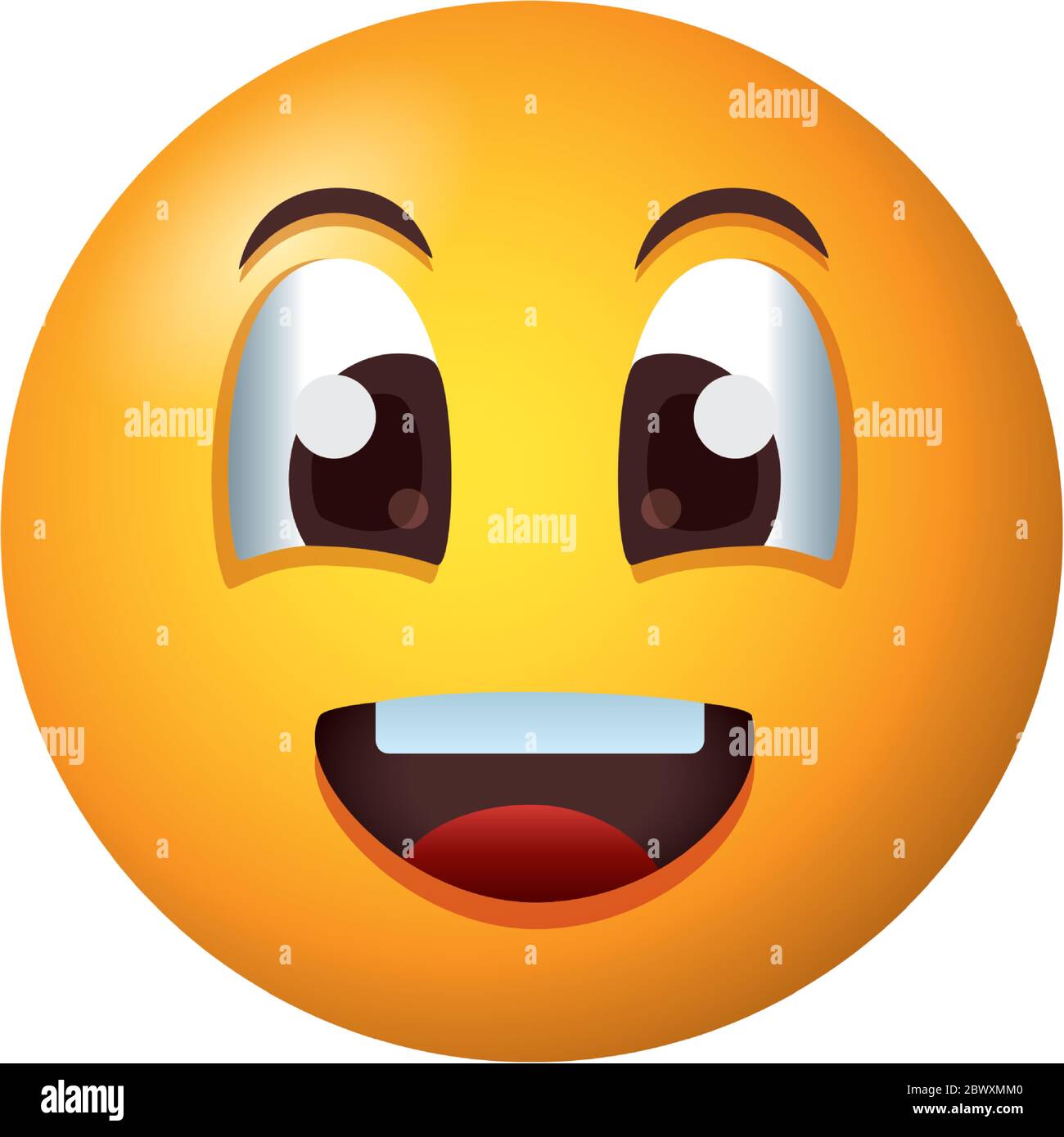 happy emoji face degradient style icon Stock Vector Image & Art - Alamy