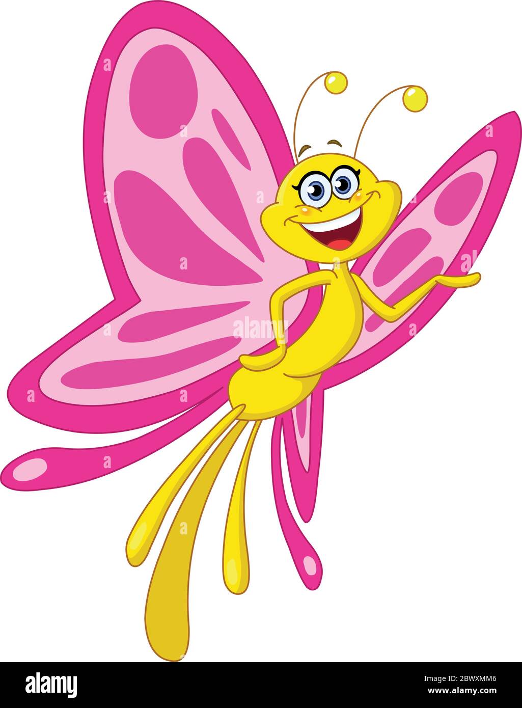 Cute butterfly butterfly drawing Cut Out Stock Images & Pictures - Alamy