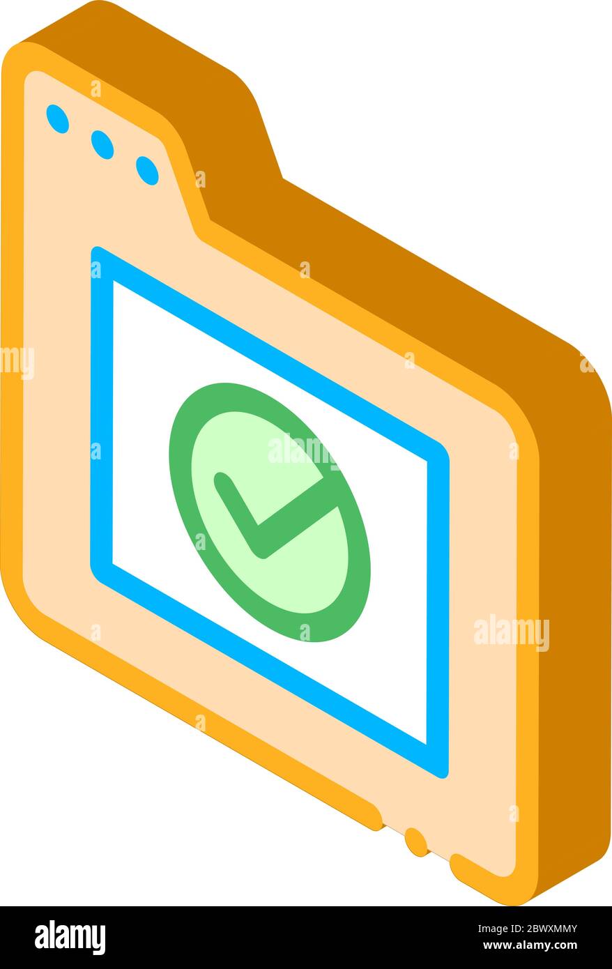 Approved file folder icon hi-res stock photography and images - Alamy