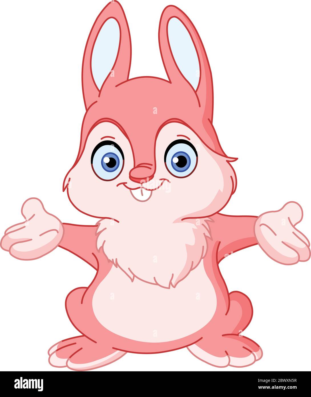 Cartoon Pink Rabbit Images