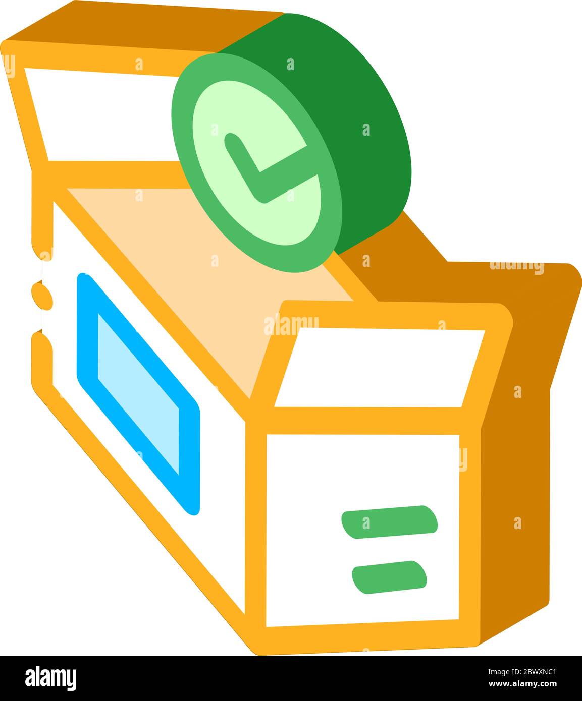 Warehouse box check list icon hi-res stock photography and images - Alamy