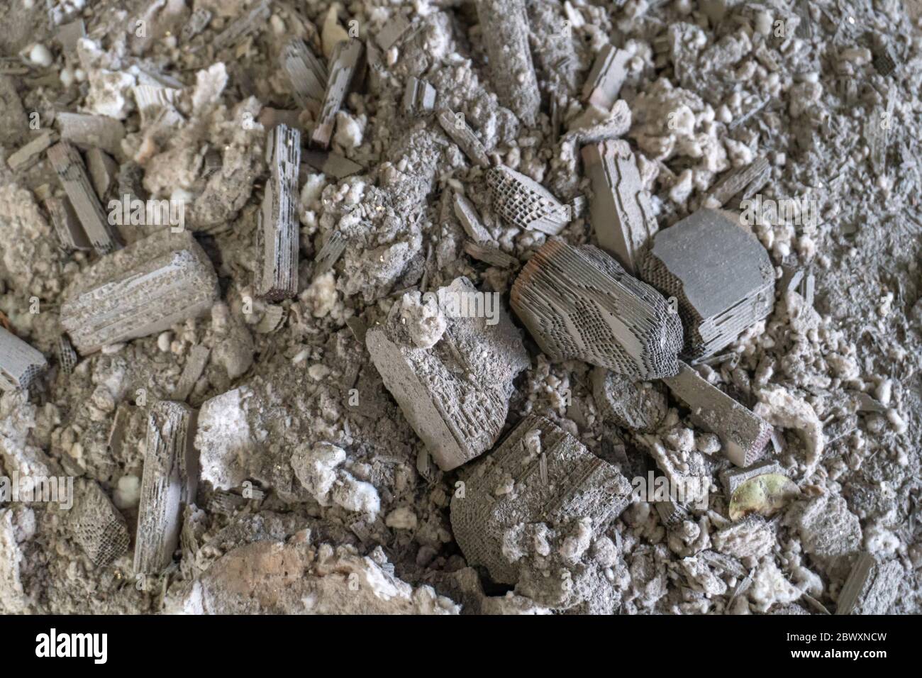 The core of each catalytic converter is an internal ceramic honeycomb ...