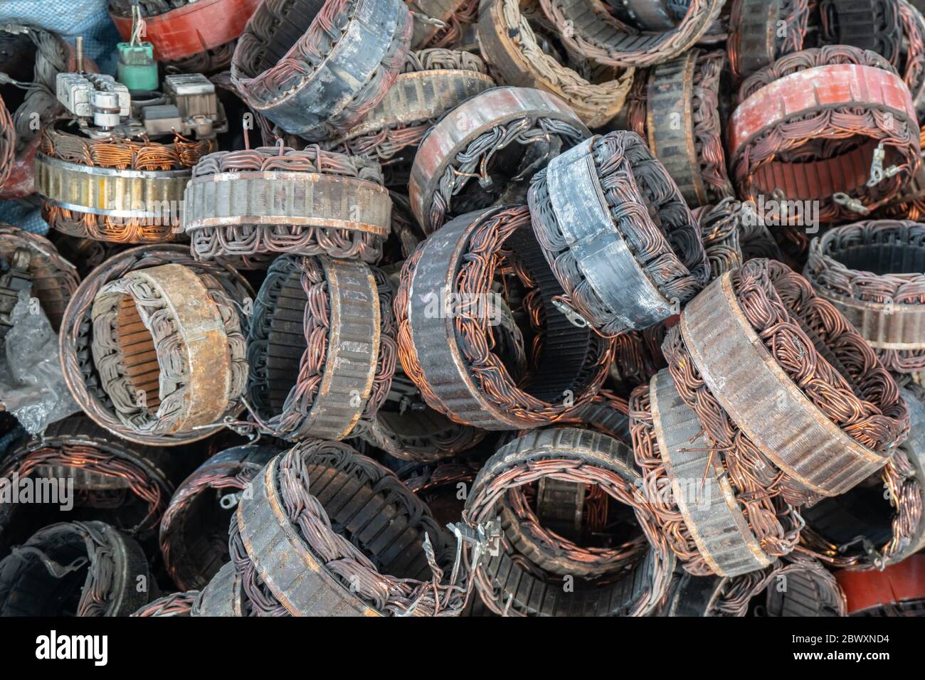 scrap yard of stator plate and wingdings in ac alternators for ...