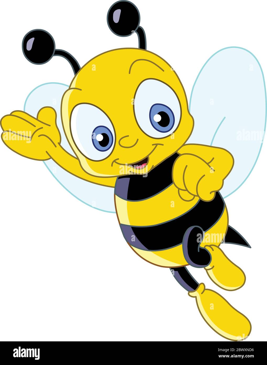 Cartoon honey bee Cut Out Stock Images & Pictures - Alamy