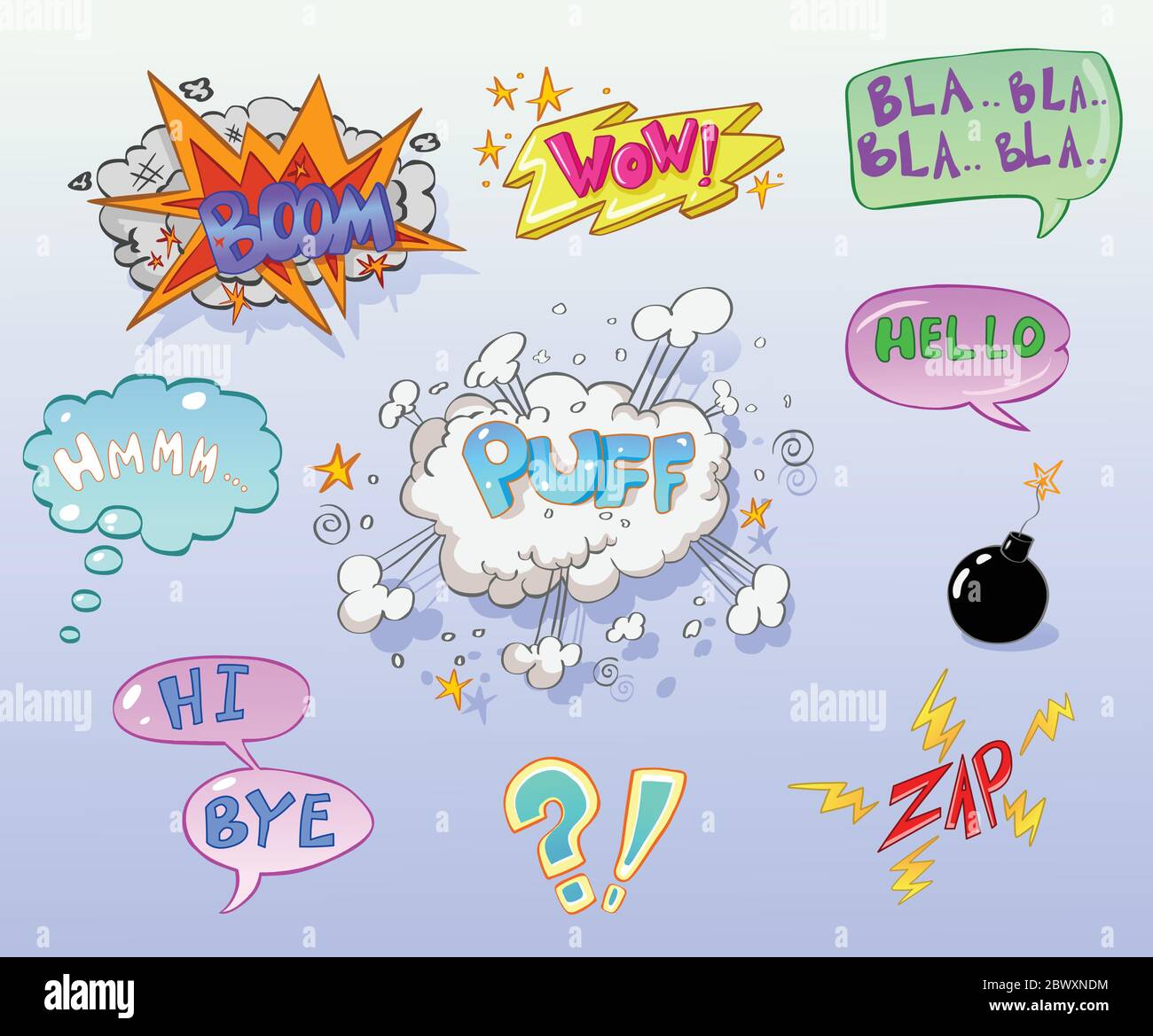 Cartoon comic book crash explosion hi-res stock photography and images ...