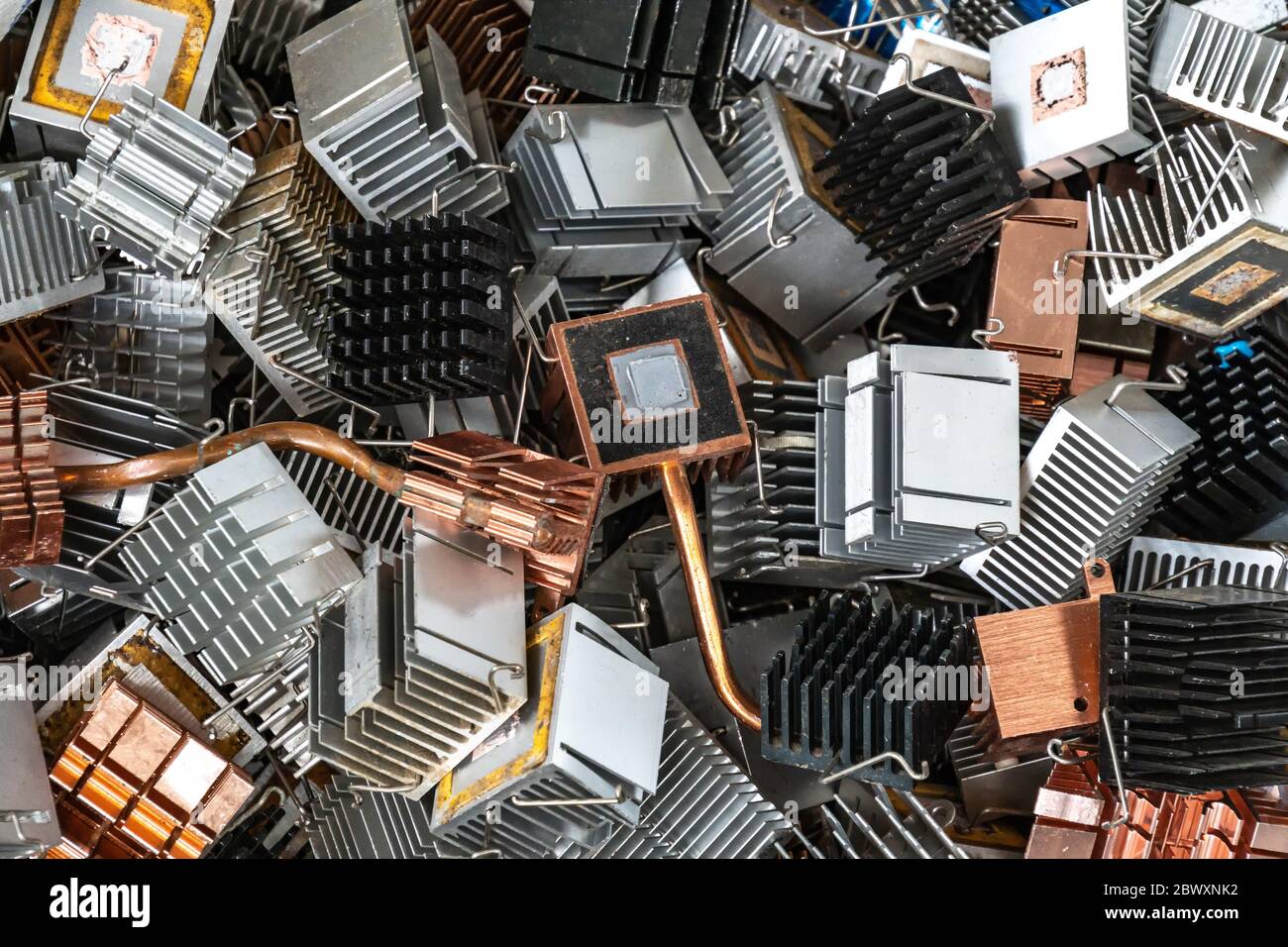 Scrap yard electronic waste for recycling with selective focus ...