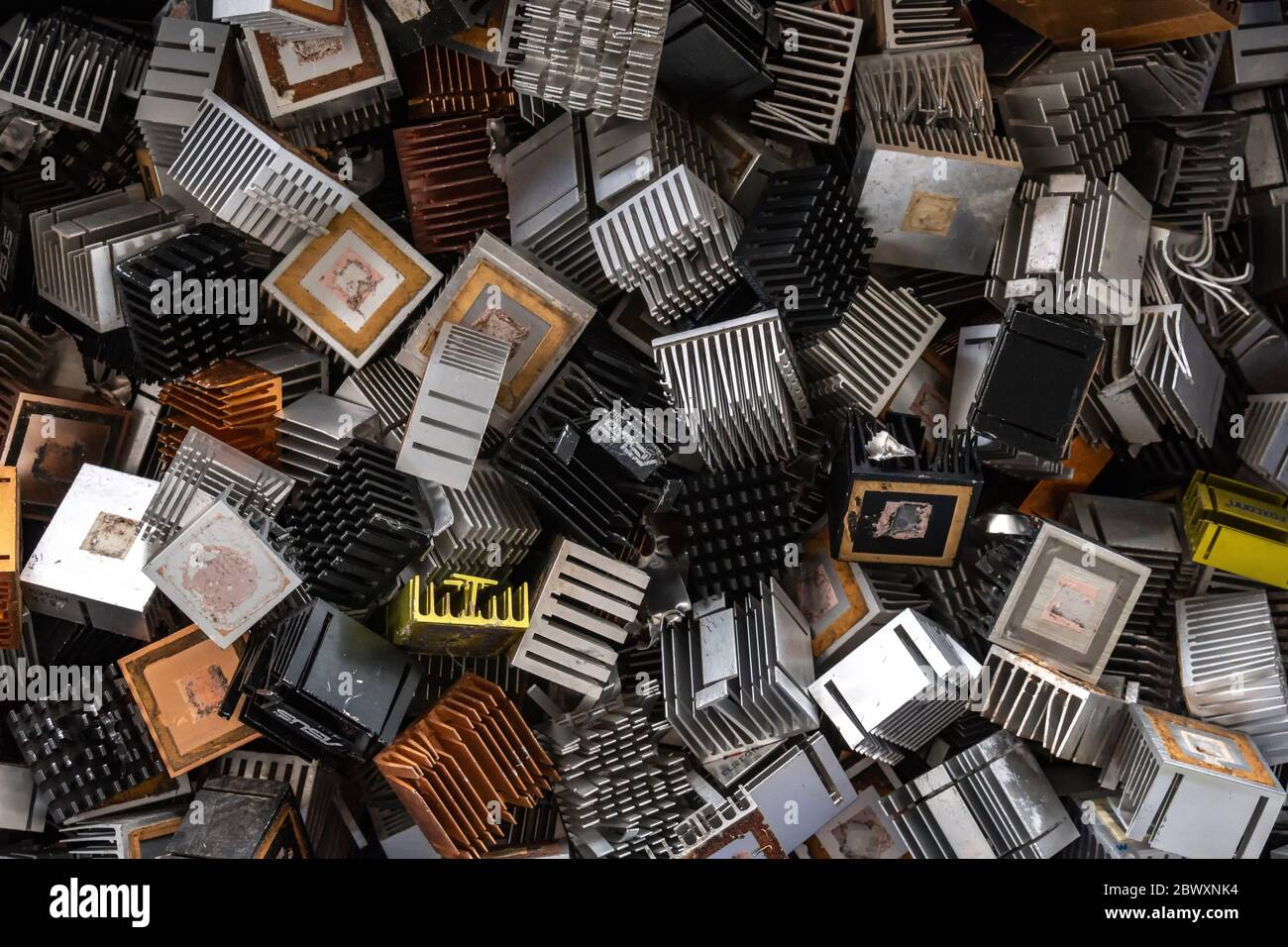 Scrap yard electronic waste for recycling with selective focus ...