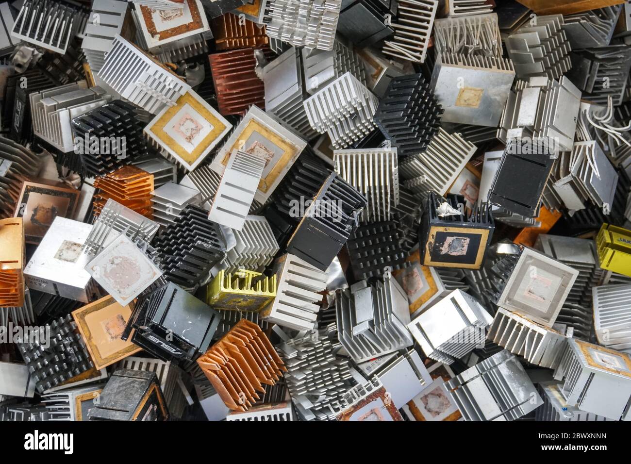Scrap yard electronic waste for recycling with selective focus ...