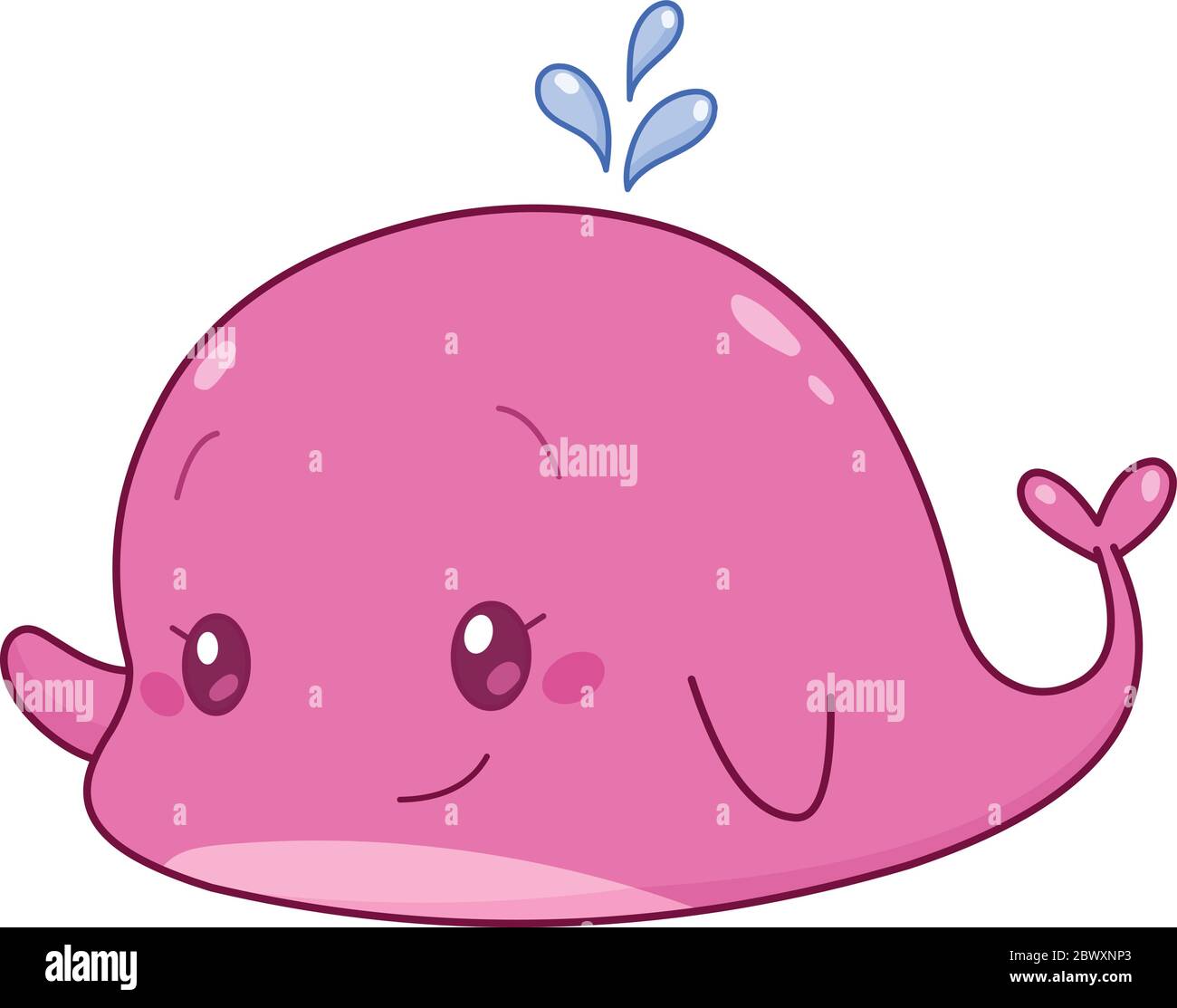 Whale cute cartoon Stock Vector Images - Alamy