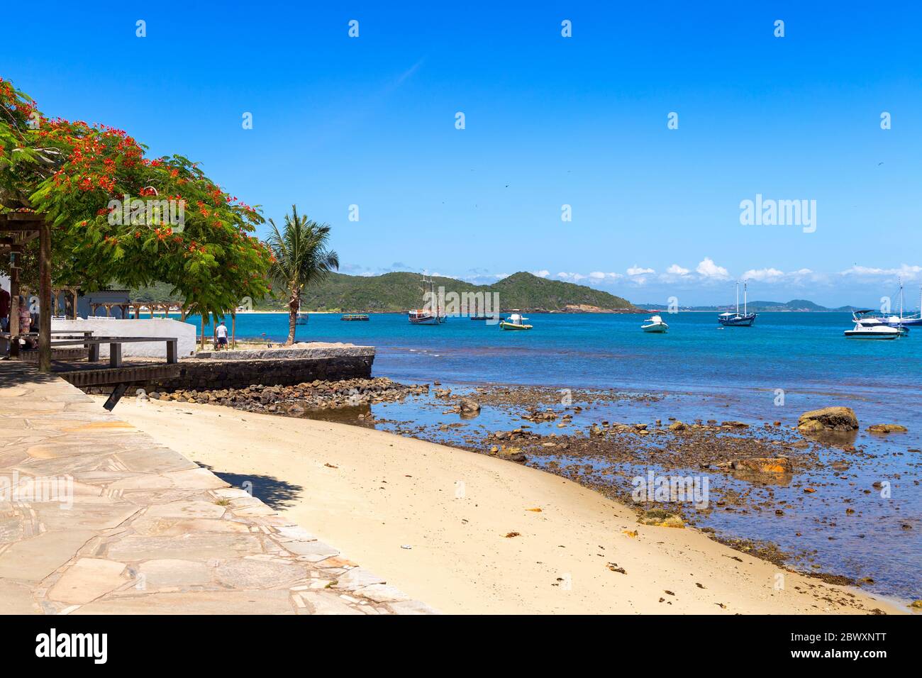 BUZIOS, STATE OF RIO DE JANEIRO, BRAZIL. Panoramic view of the Búzios ...