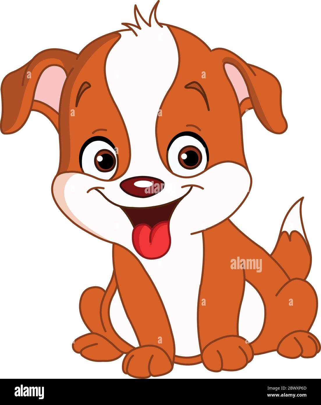 Smiley cute puppy Stock Vector Image & Art - Alamy