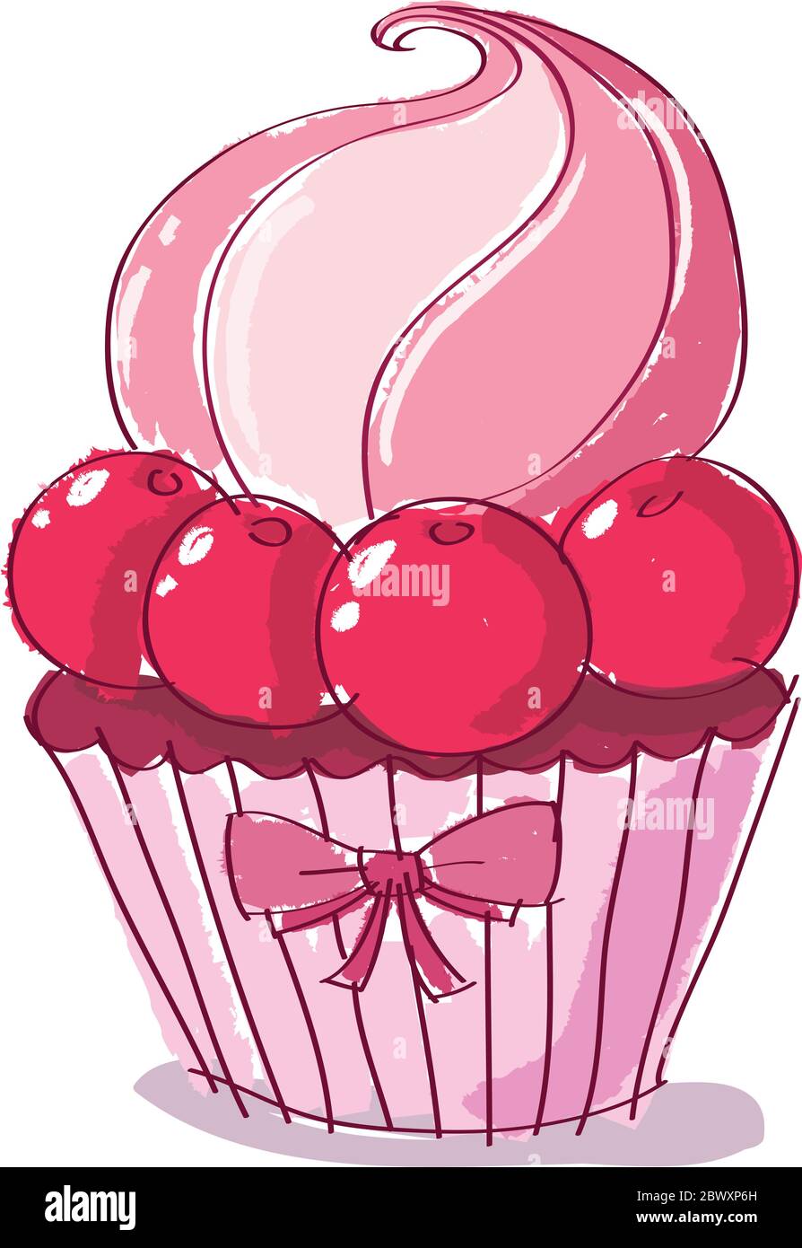 Cupcake vector vectors hi-res stock photography and images - Alamy