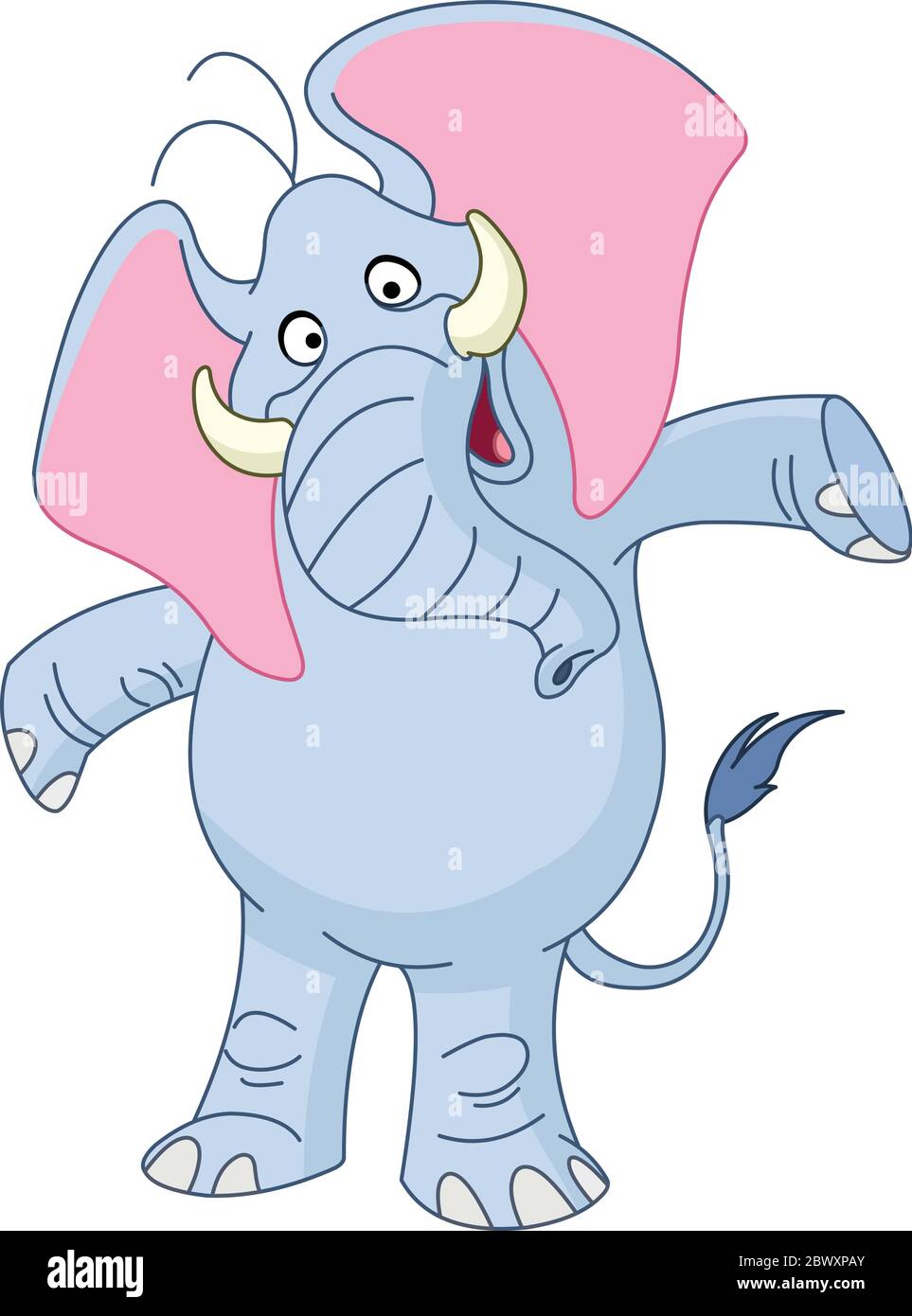 Cartoon funny baby elephant isolated Cut Out Stock Images & Pictures ...
