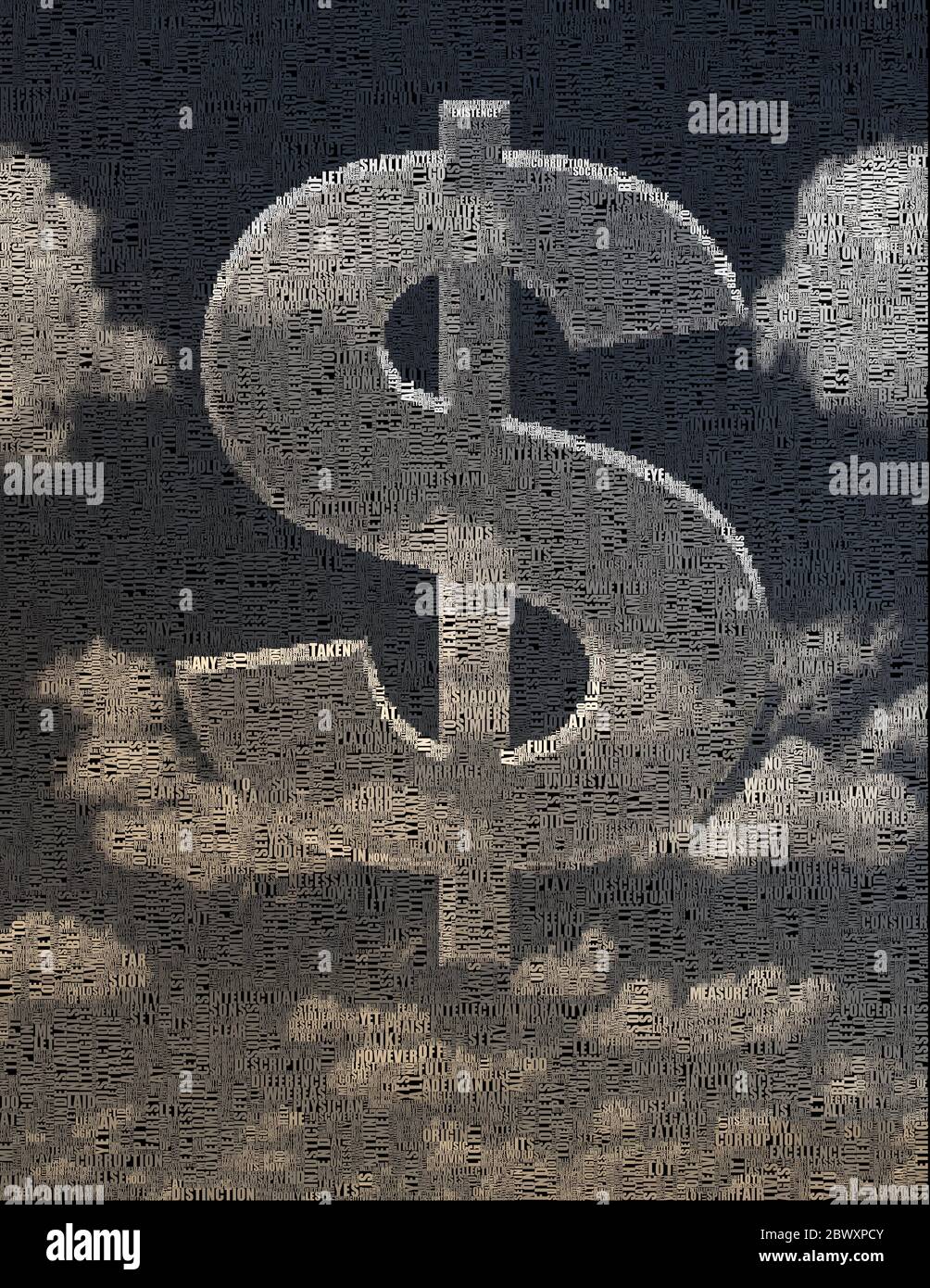 Cloud in shape of dollar sign Stock Photo - Alamy