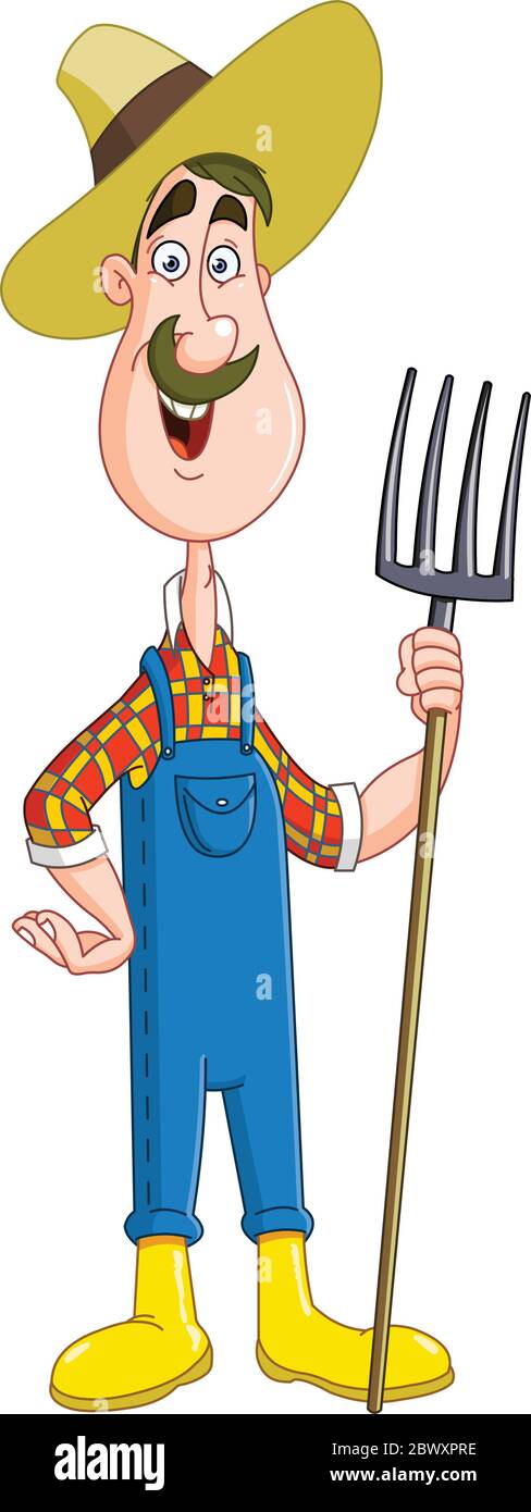 Friendly male worker holding Cut Out Stock Images & Pictures - Alamy