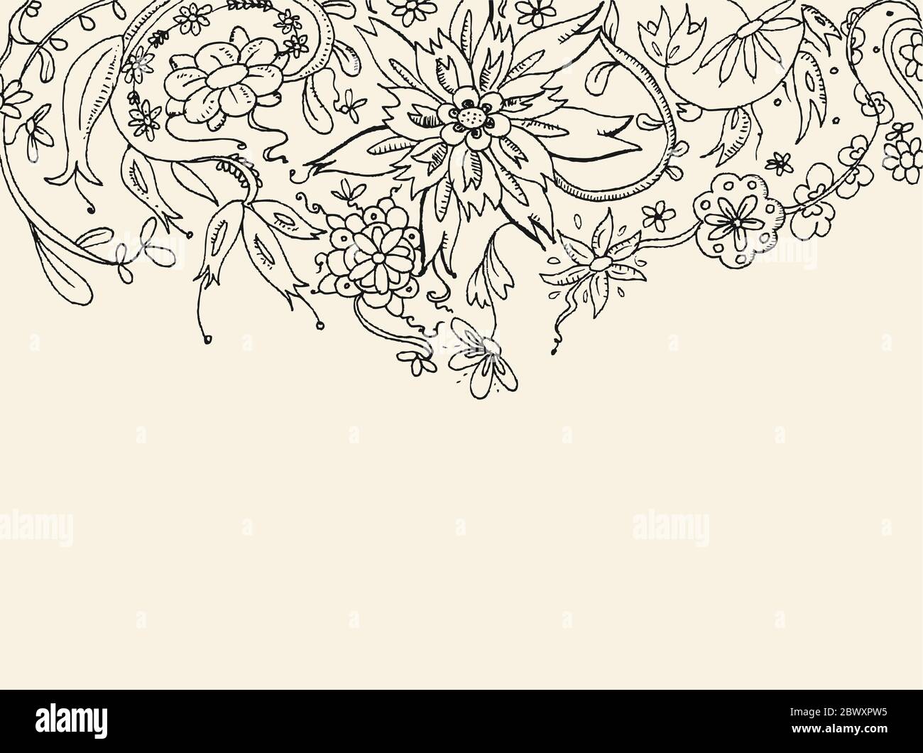 Hand drawn branch flower Stock Vector Images - Alamy