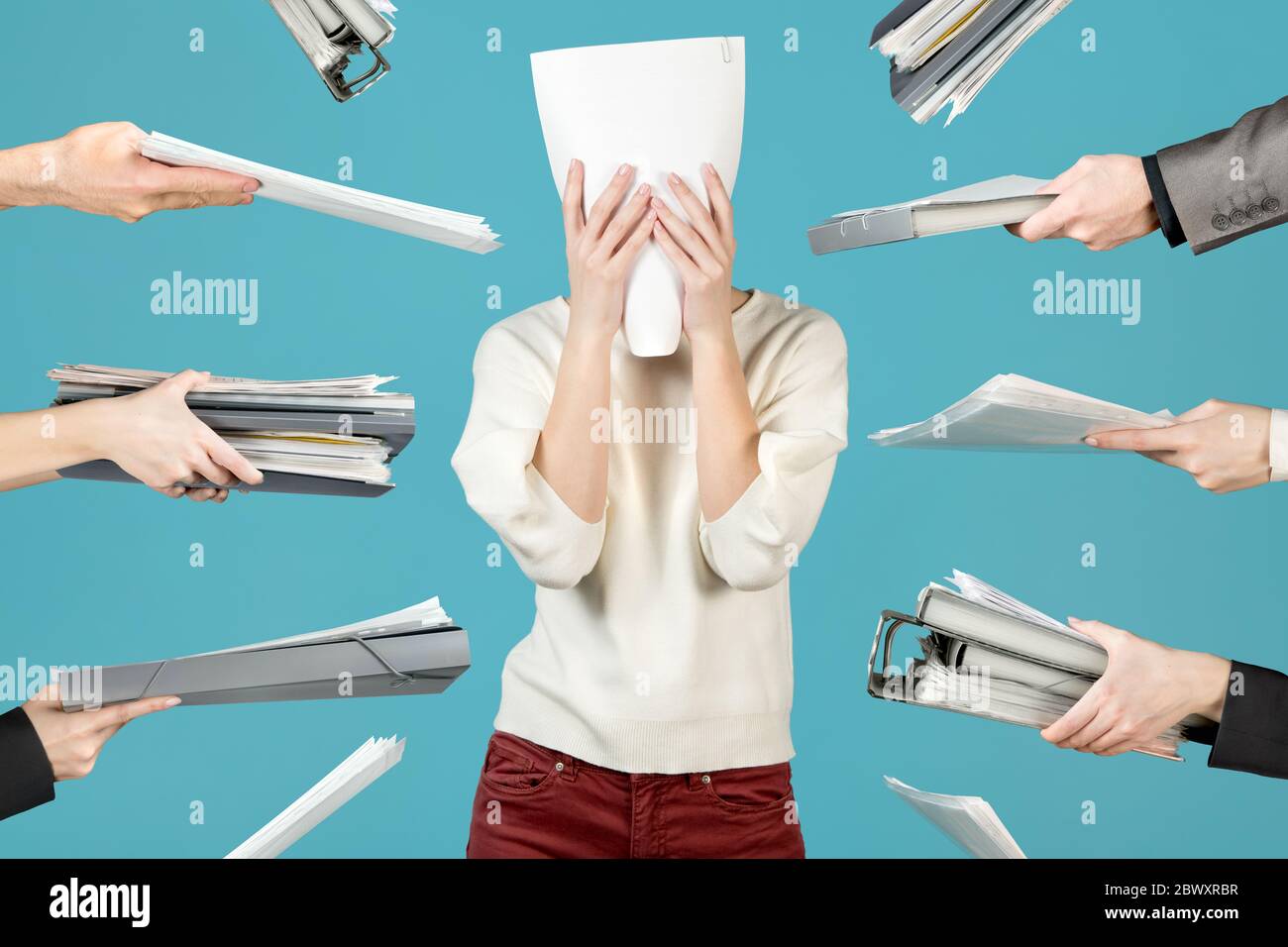 Office manager and colleagues stress hi-res stock photography and ...