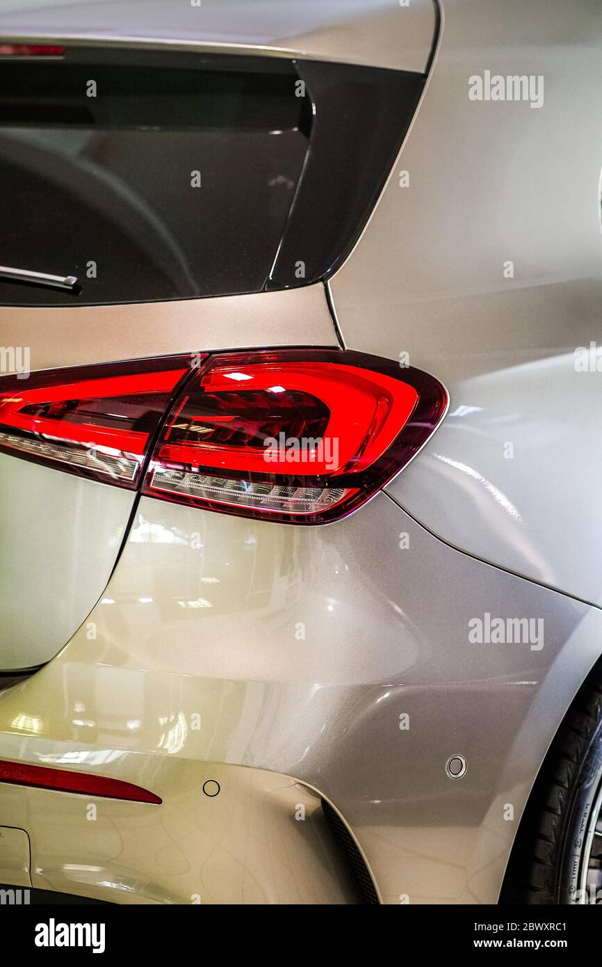 Bayonne, France, 20 December, 2019. Back view of a Mercedes Benz Class ...