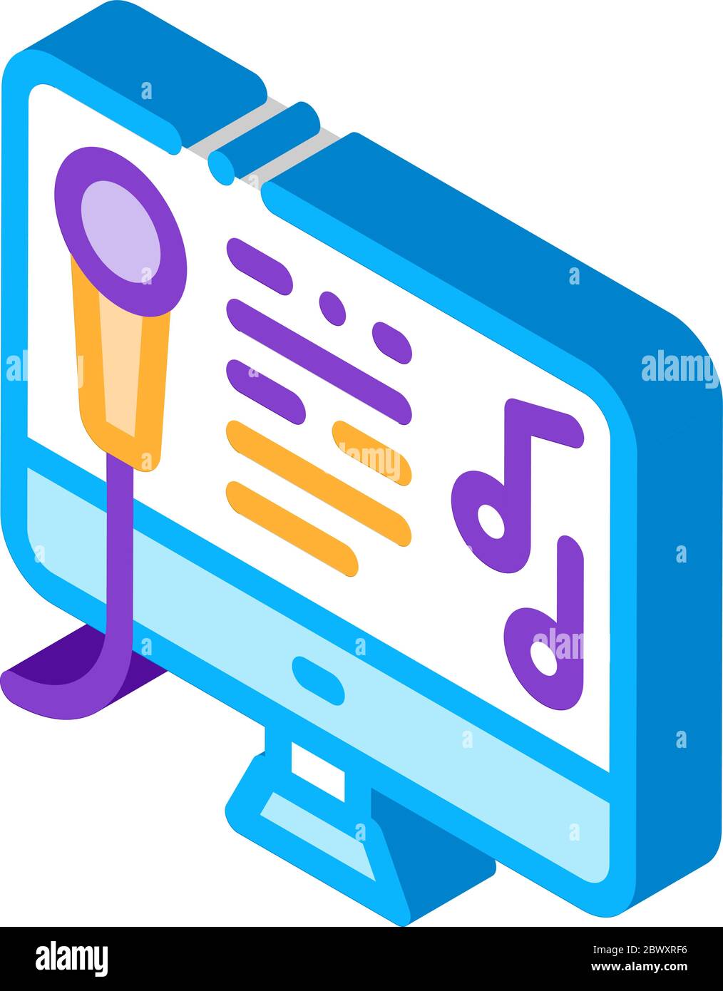 Computer Screen Internet Online Karaoke Vector Stock Vector Image & Art ... Computer Screen Internet Online Karaoke Vector Stock Vector Image & Art ...