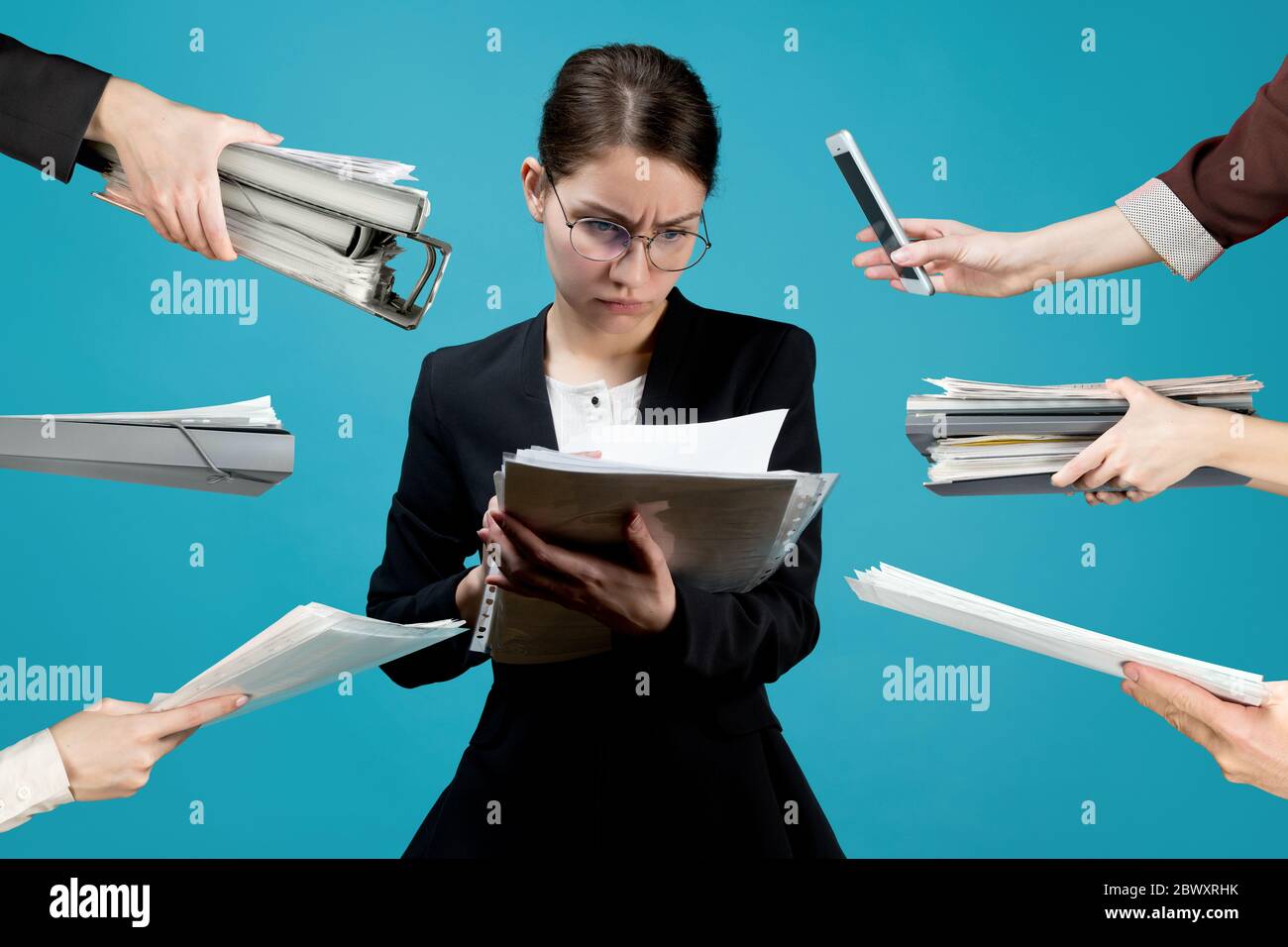 Strict business woman in office hi-res stock photography and images - Alamy