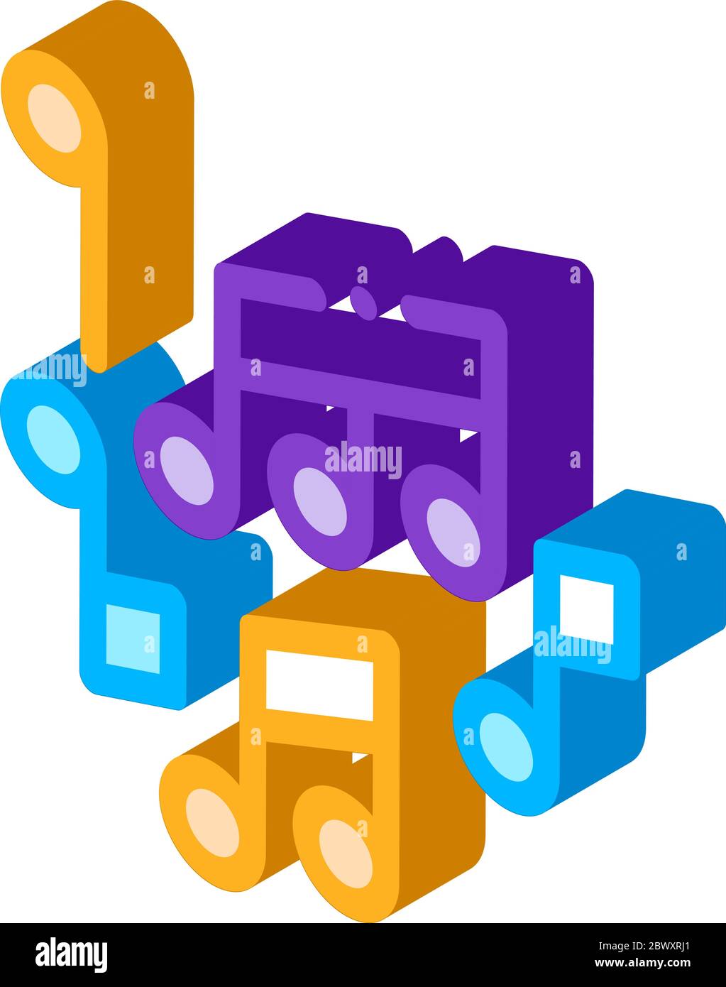 Melody Music Mono And Treble Notes Vector Icon Stock Vector Image & Art ...