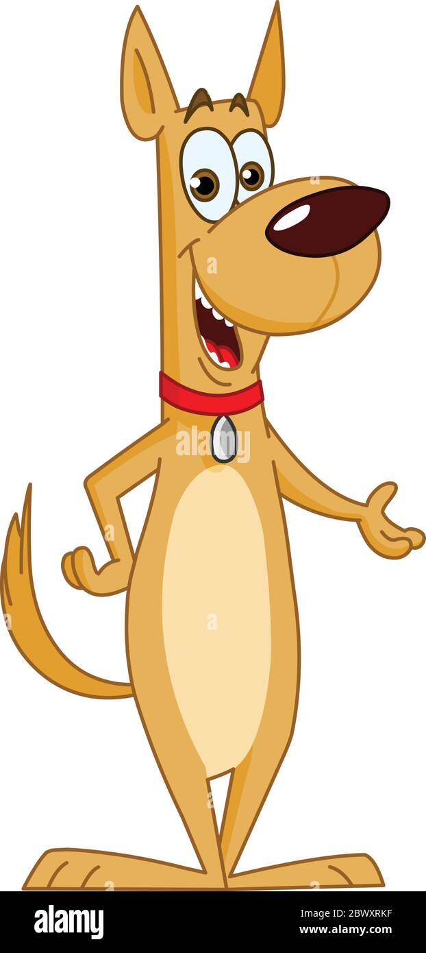 Cartoon illustration funny dog white hi-res stock photography and ...