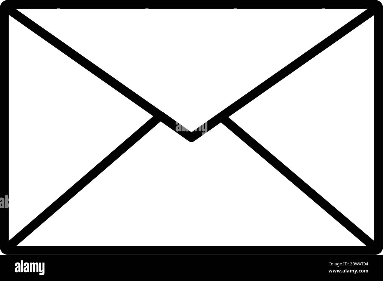 Outline email icon mail envelope icon vector isolated on white Stock ...