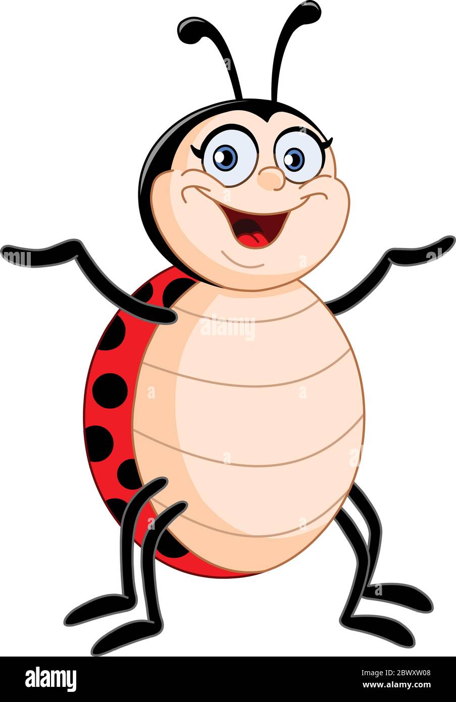 Cute young lady happy Stock Vector Images - Alamy