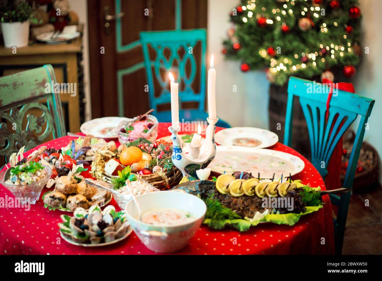 Ukraine christmas food table hi-res stock photography and images - Alamy